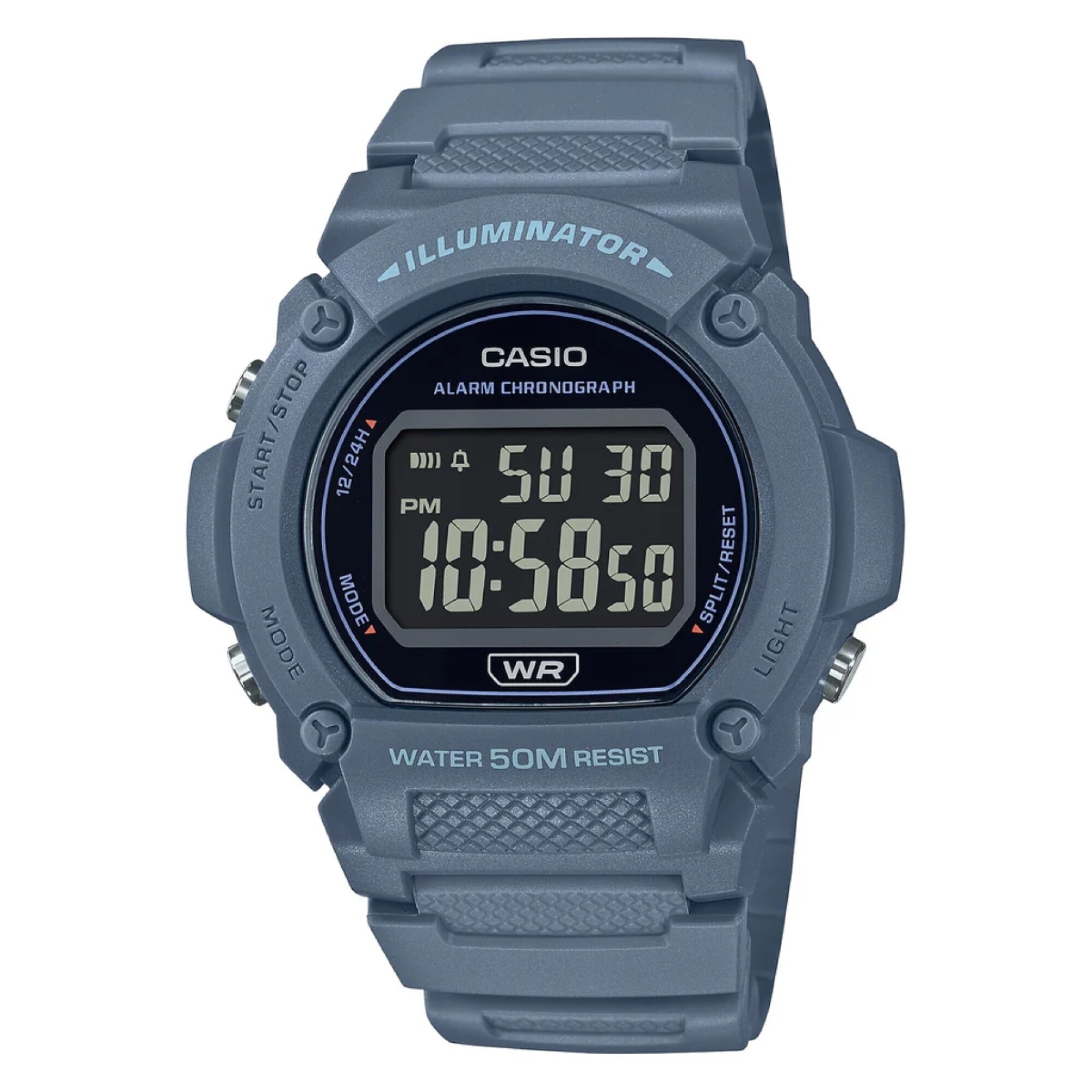 Casio Digital - W219HC-2B — La hora exacta