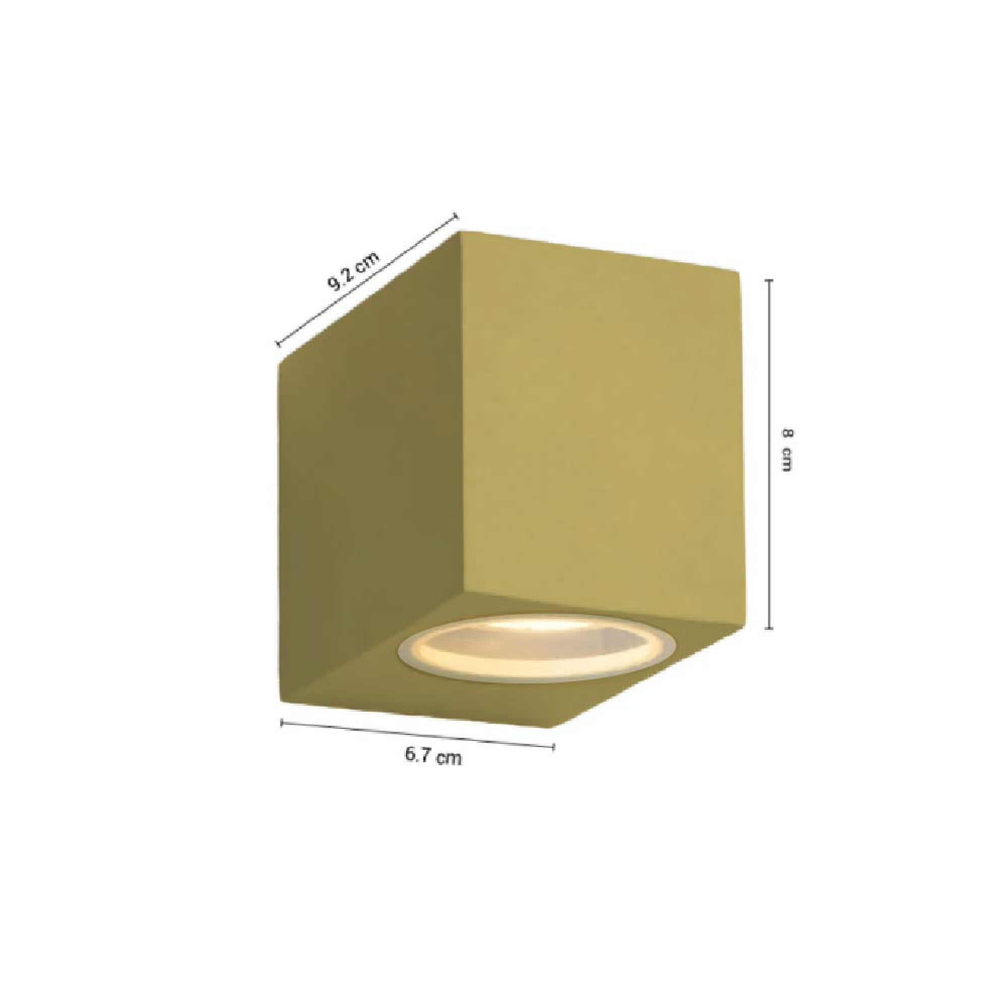 Luminaria de Pared Unidireccional Minimal Pequeño - Sand Brass — Serlux