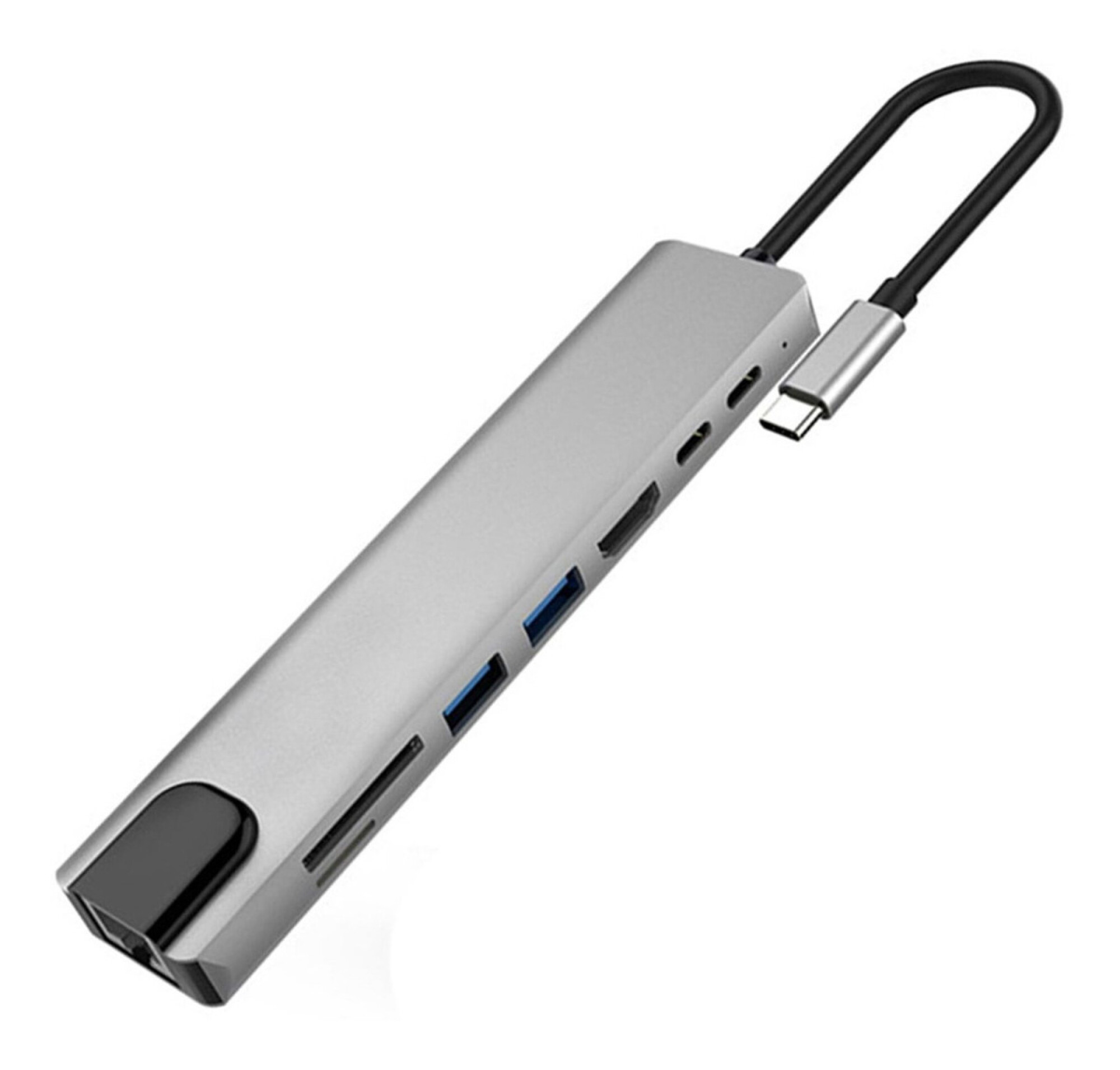 Adaptador Hub Usb C Video Hdmi Rj45 Usb 3.0 Tipo C 8 En 1 — Atrix