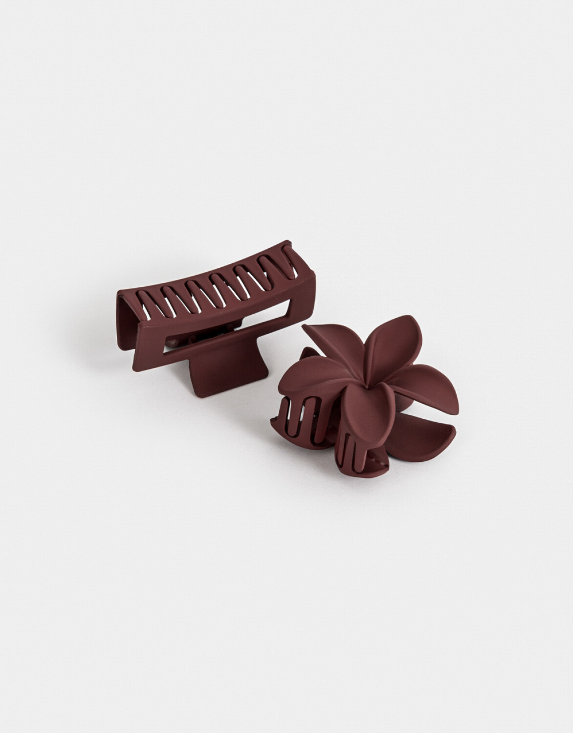 Broches Sets Con flores - Rojo Burdeaux — Todomoda