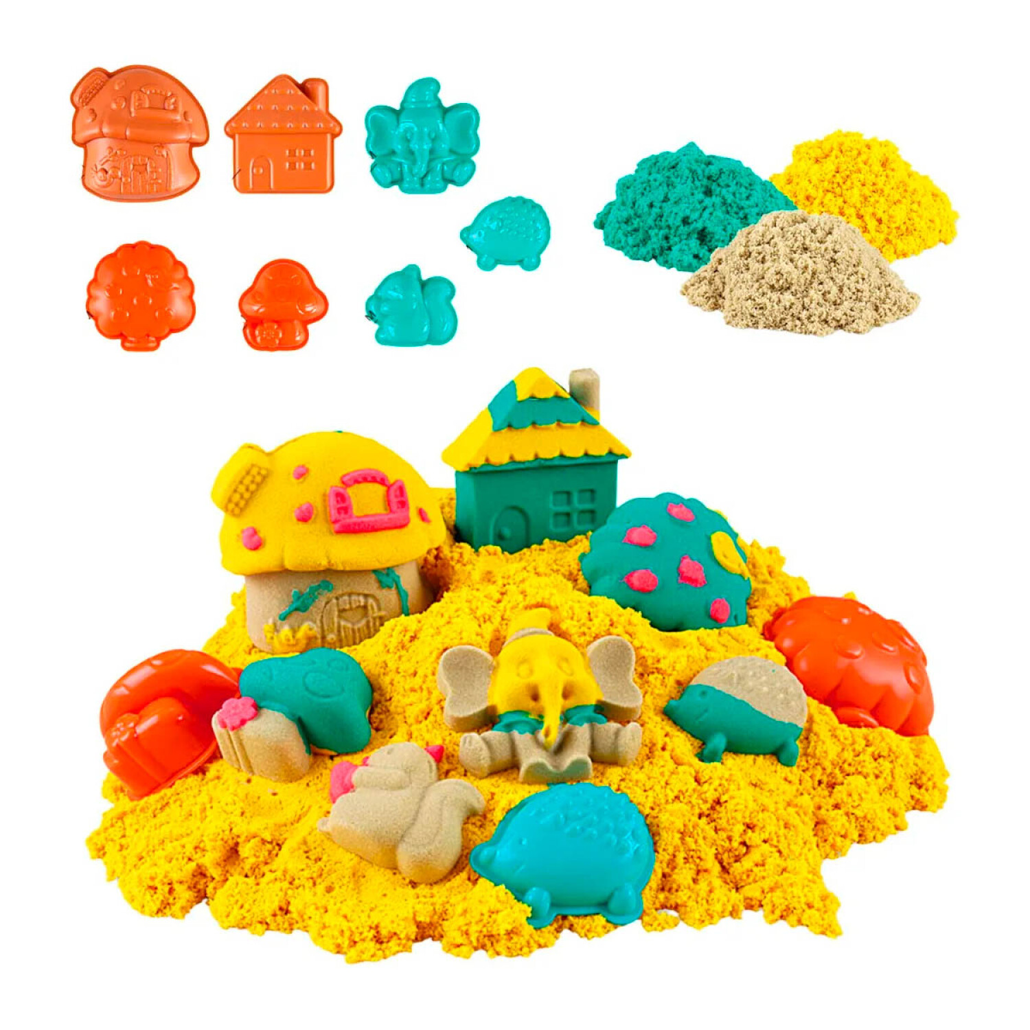 Set X10 Arena Kinética Mágica 750g Base y Moldes — El Rey del ...