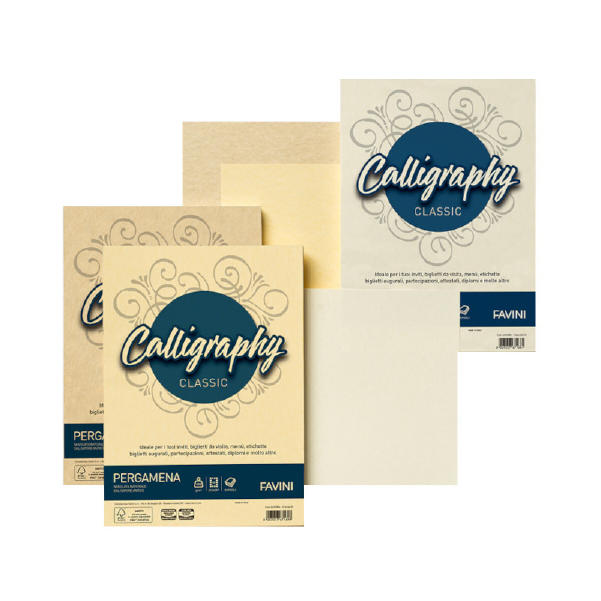 Hoja A4 Favini Calligraphy Pergamena - 90 g — Infantozzi