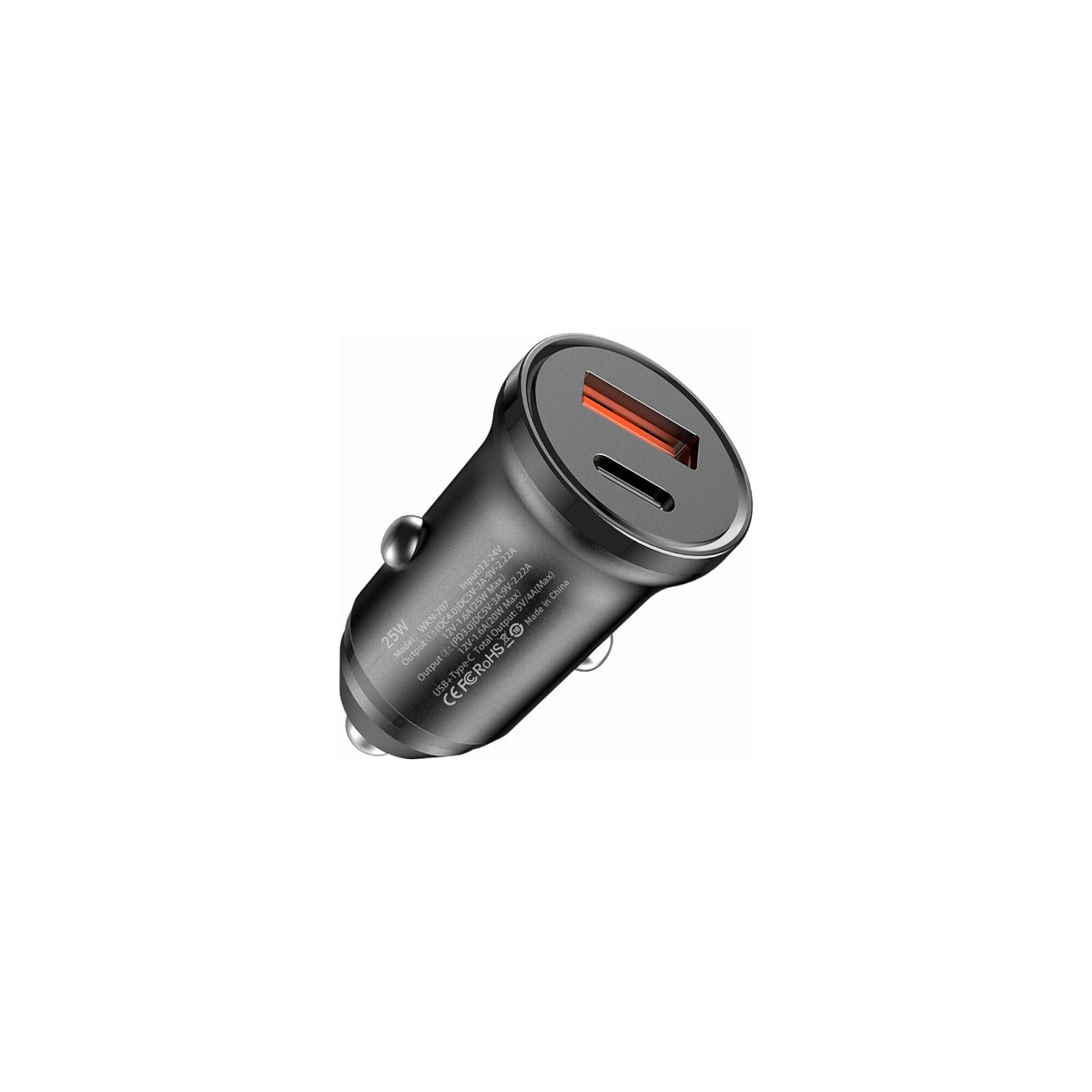 Cargador para auto USB/Tipo C - Negro — Mis Petates