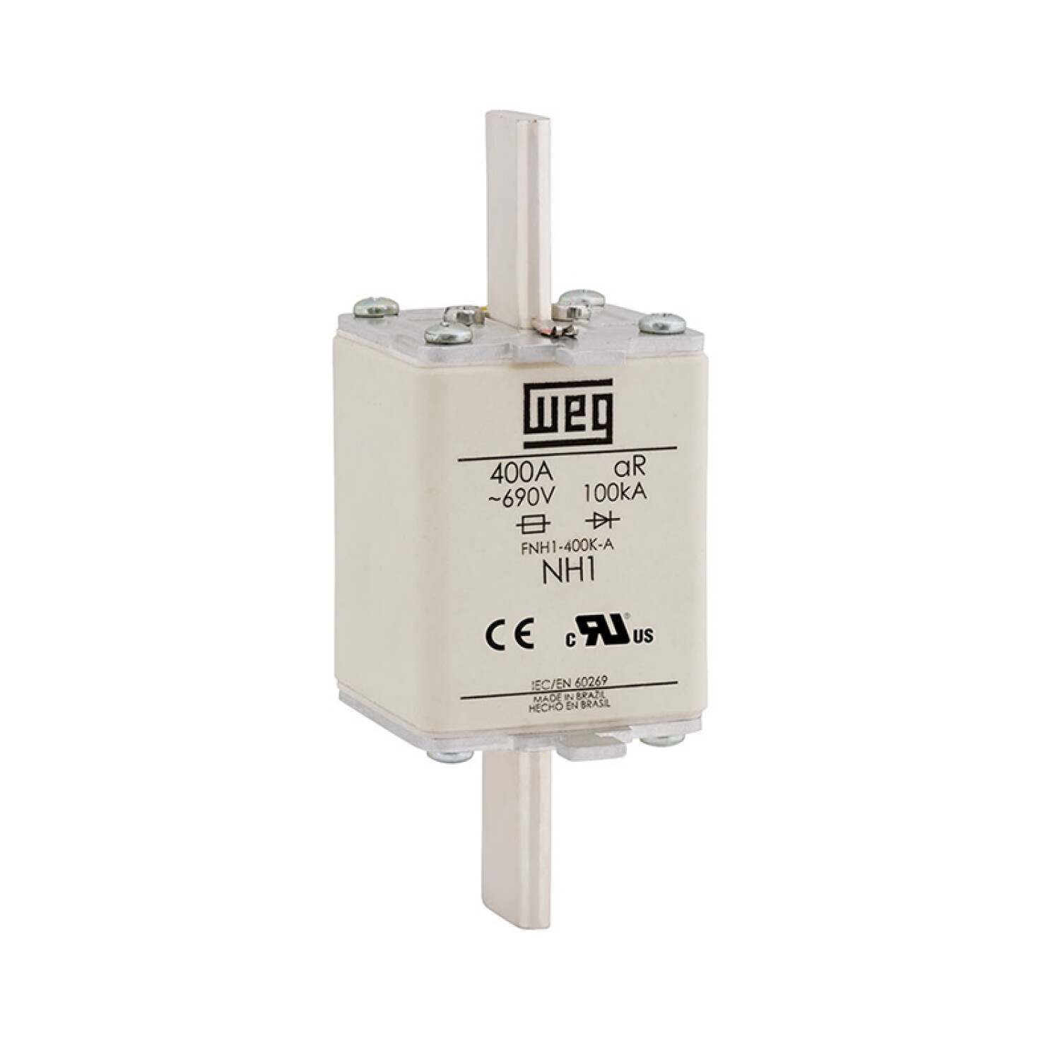 Cartucho fusible cuchilla ultra rápido NH1 400A - WE9428XX — Fivisa