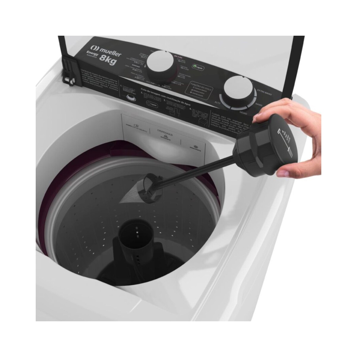 Lavarropas Mueller Energy 8Kg Carga Superior Automatico Blanco — Bristol