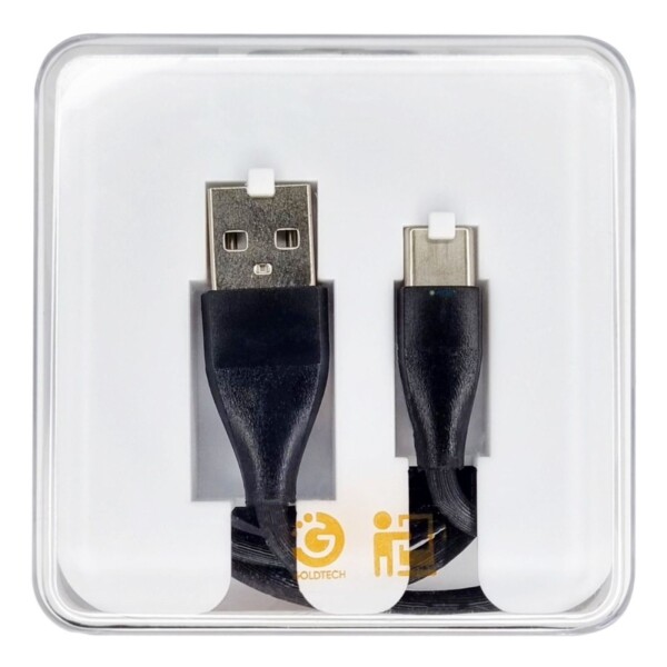 Cable De Datos Carga Usb Tipo C 1 Metro Goldtech - Color Variante NEGRO ...