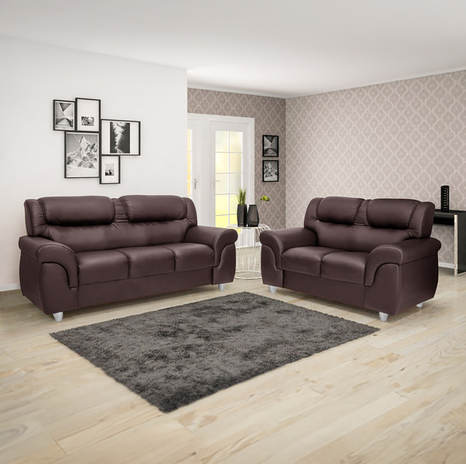 Sillón Málaga - 2 cuerpos - Marron — Rustico Hogar