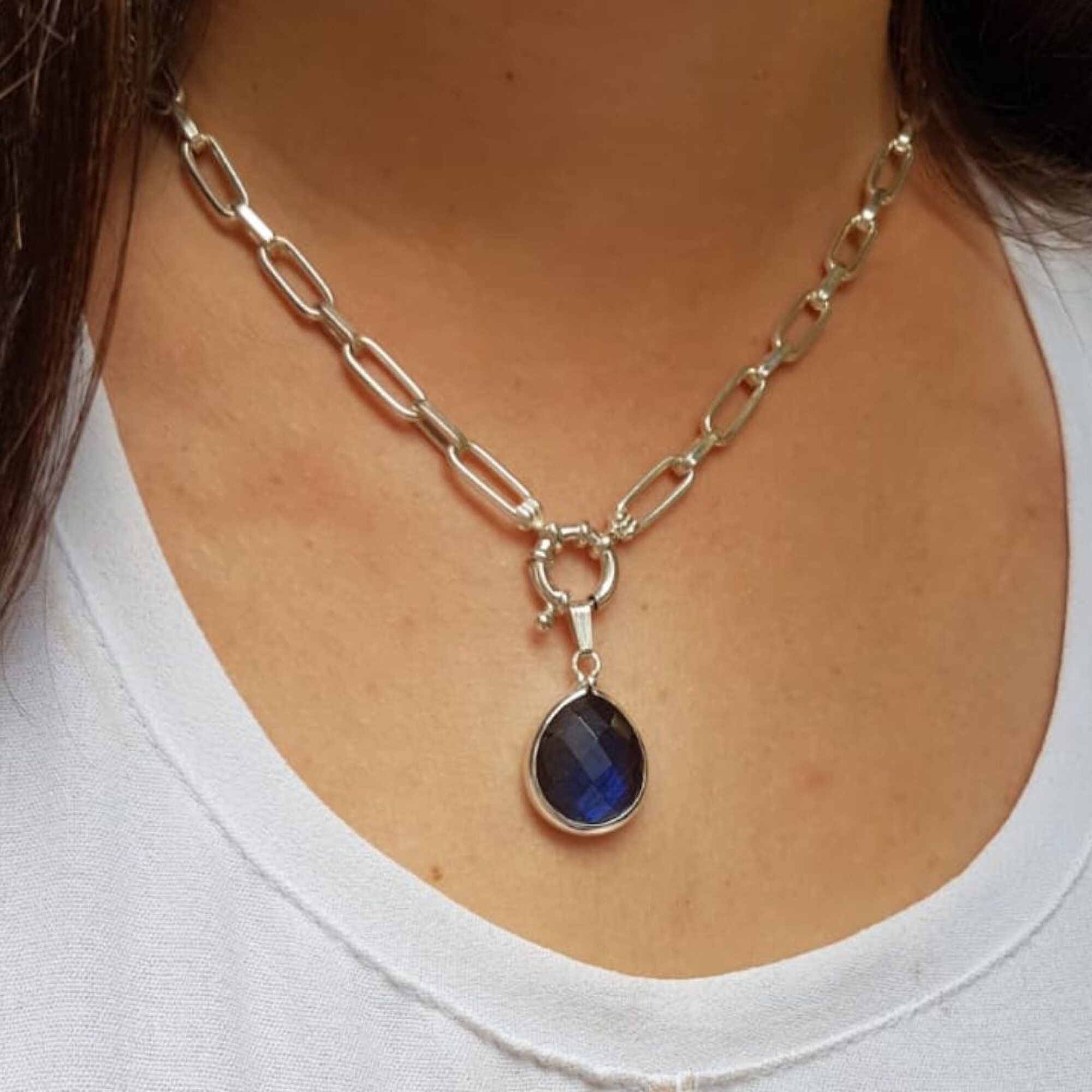 Dije Medusa Labradorita - Plata 925 — NC Joyas