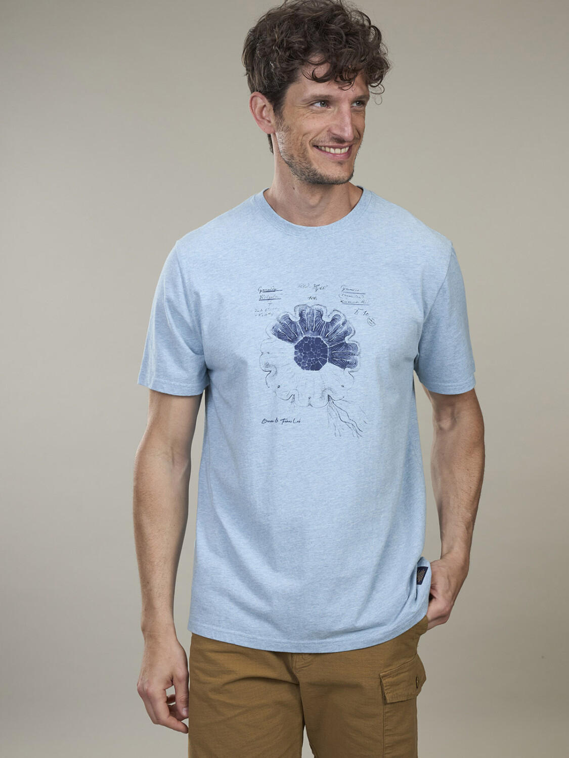 T-SHIRT NUCLEUS - CELESTE MELANGE — Benson & Thomas