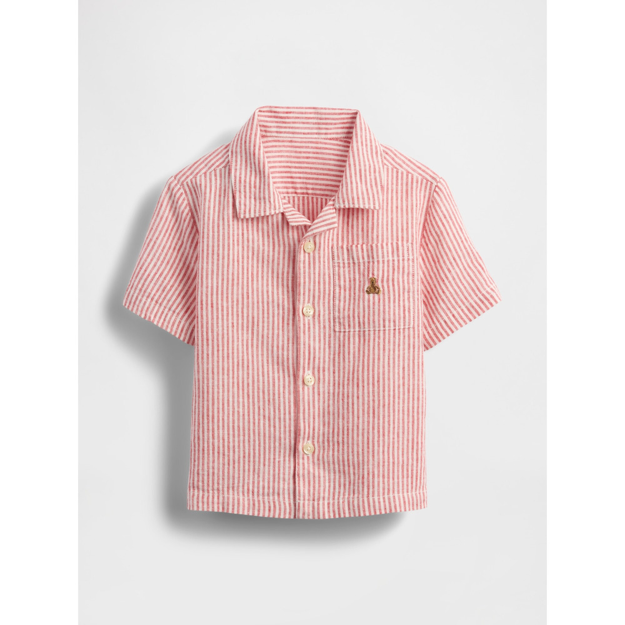 SS LINEN SU25 - RED STRIPES — Sallustro