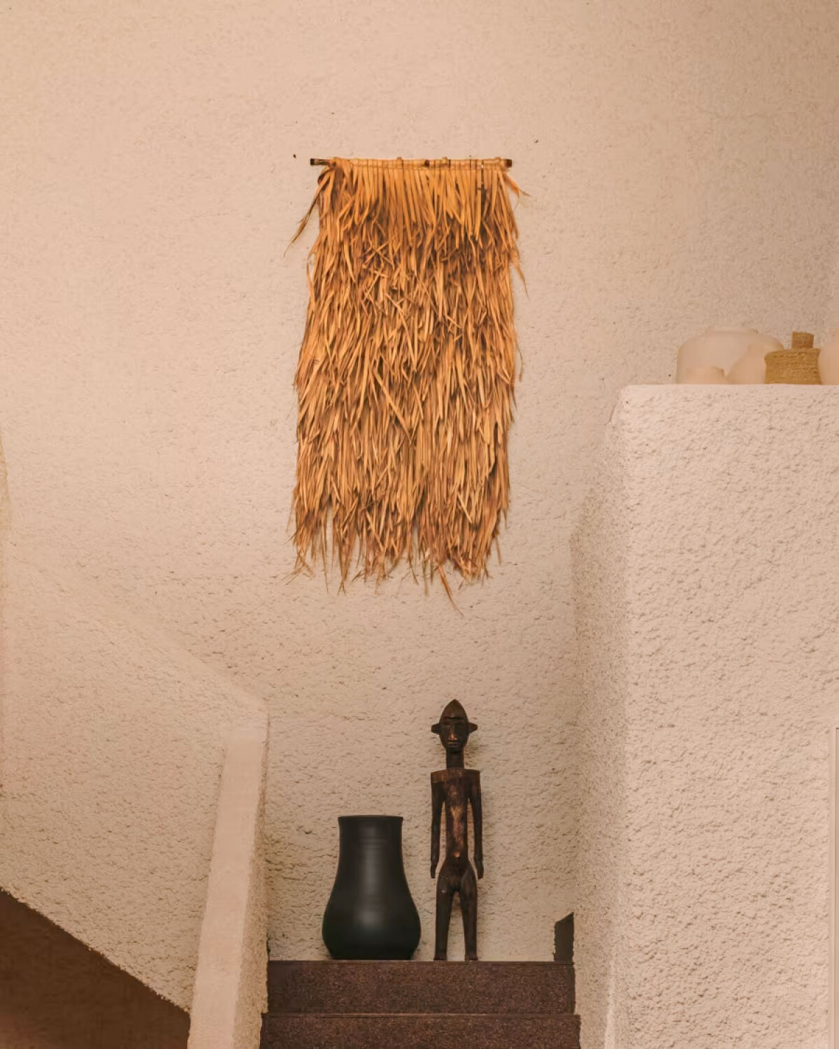 Tapiz mural Solil de hojas de palmera y bambú 90 x 93 cm — Kave Home