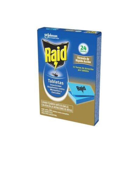 RAID TABLETAS CONTRA MOSQUITOS, 24 UNIDADES — Clean Way