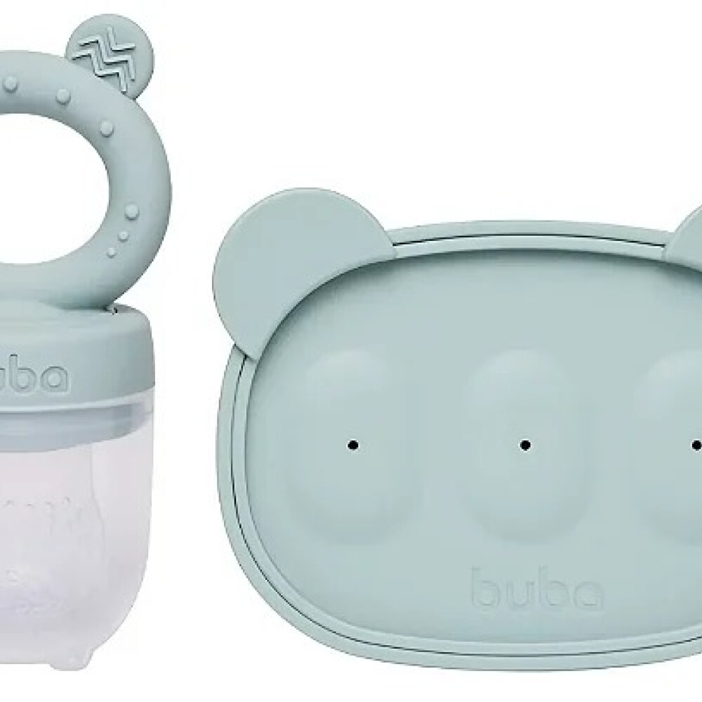 Set molde helado y mordillo alimentacion BUBA - verde — MVD Kids