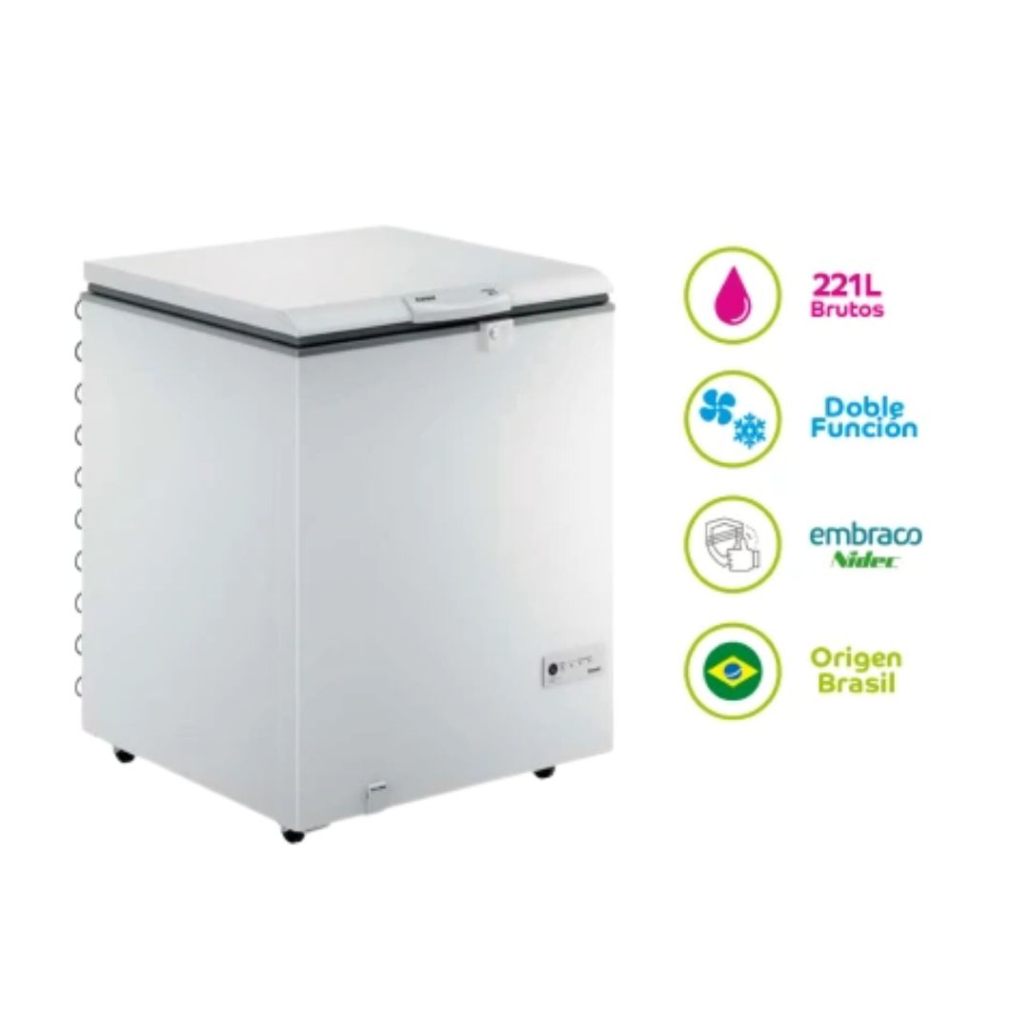 Freezer horizontal Consul 220L CHA22LBDWX — Brillante