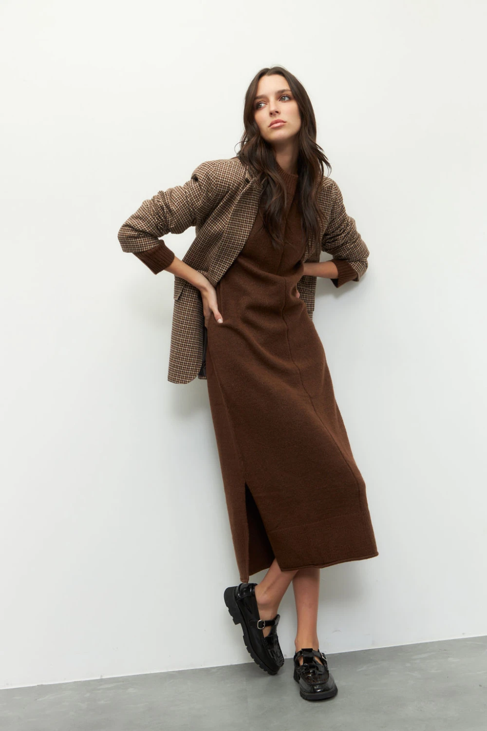 VESTIDO ITALO - Chocolate — Daniel Cassin Paraguay