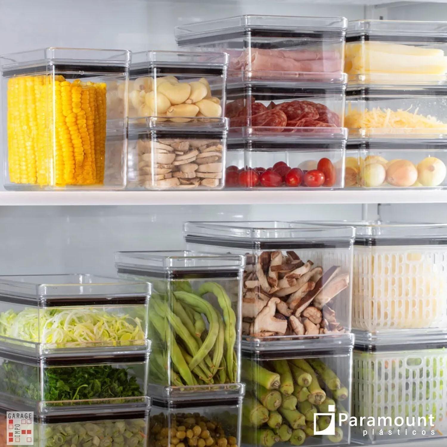 Kit Lumini X4 Mini Frascos Pote Hermético Cuadrado Apilable ...