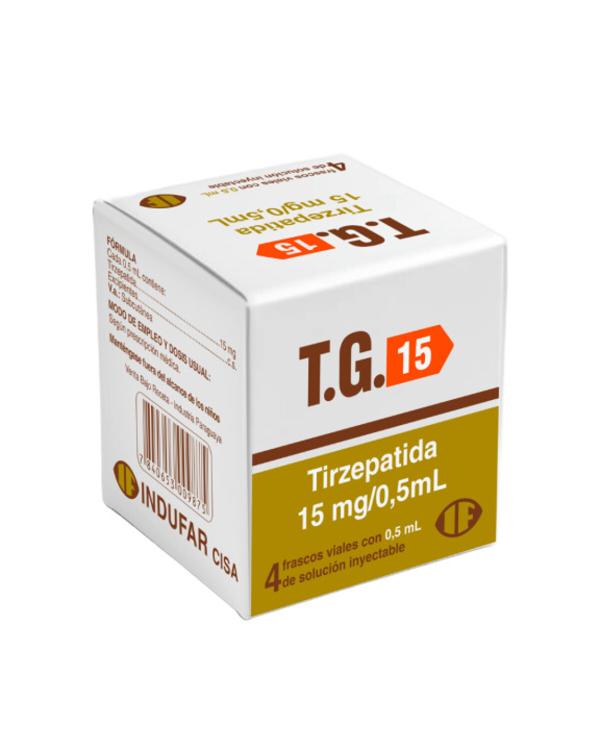 T.G 15 MG/0,5ML CJ X 4 VIAL — Farmacenter