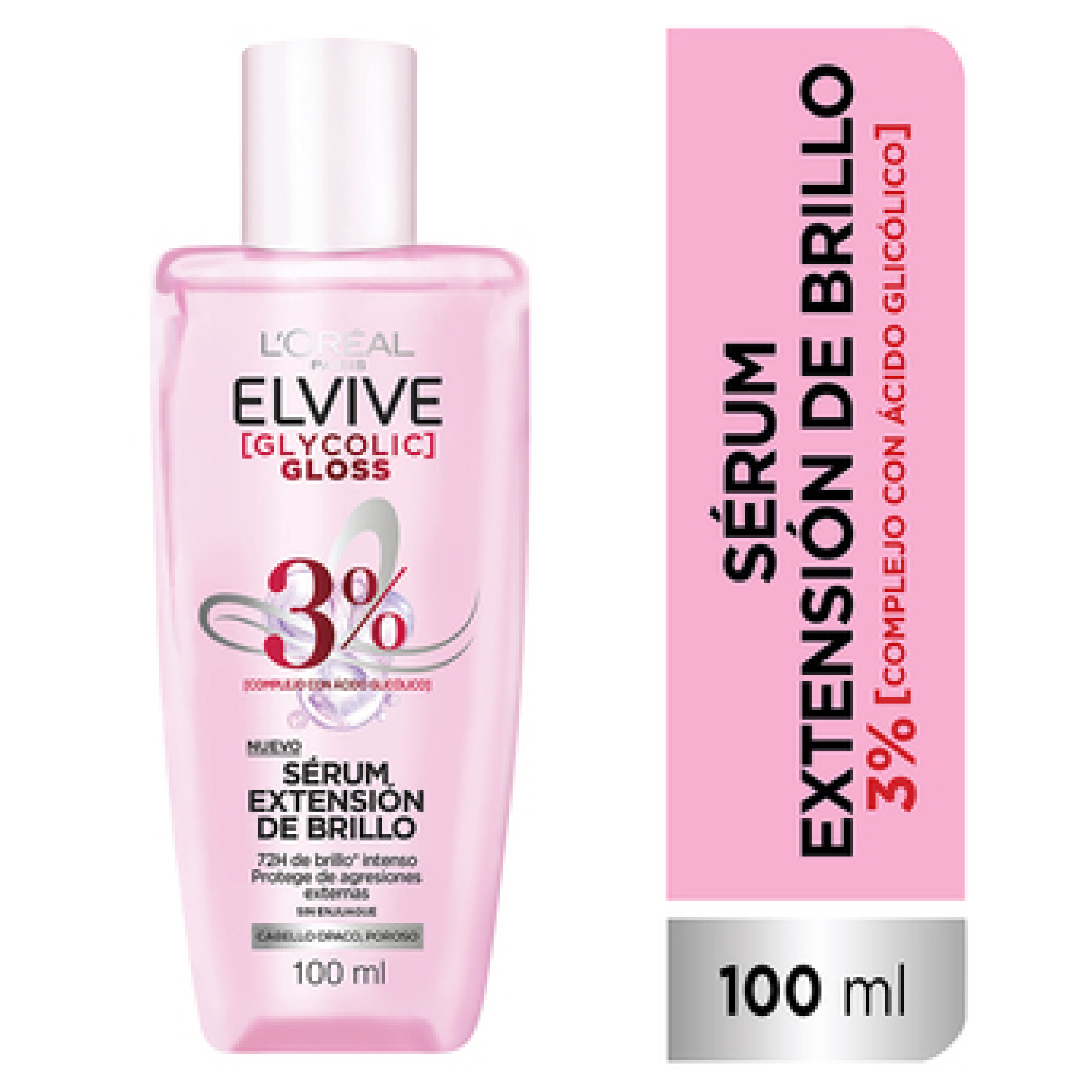 Elvive Serum Glycolic Gloss 100 ml | Cabello Brillo y Suavidad Intensa — Farmaglam