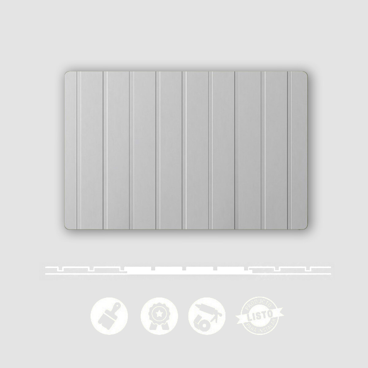 Revestimiento Linea Concept 9-33 en MDF prepintado Blanco — Prodeco