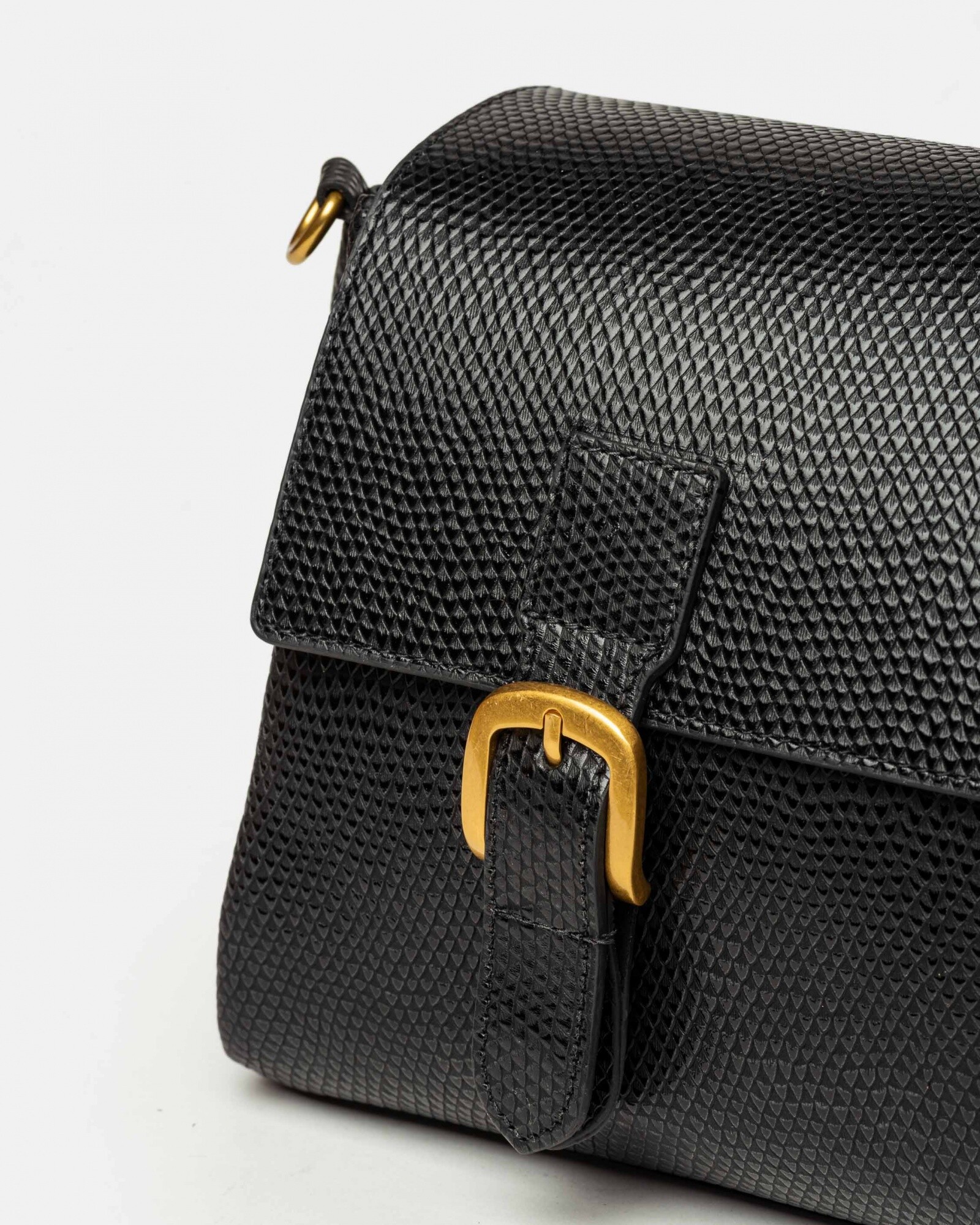 Hombro Elise Snake Bitono - Negro — Prüne