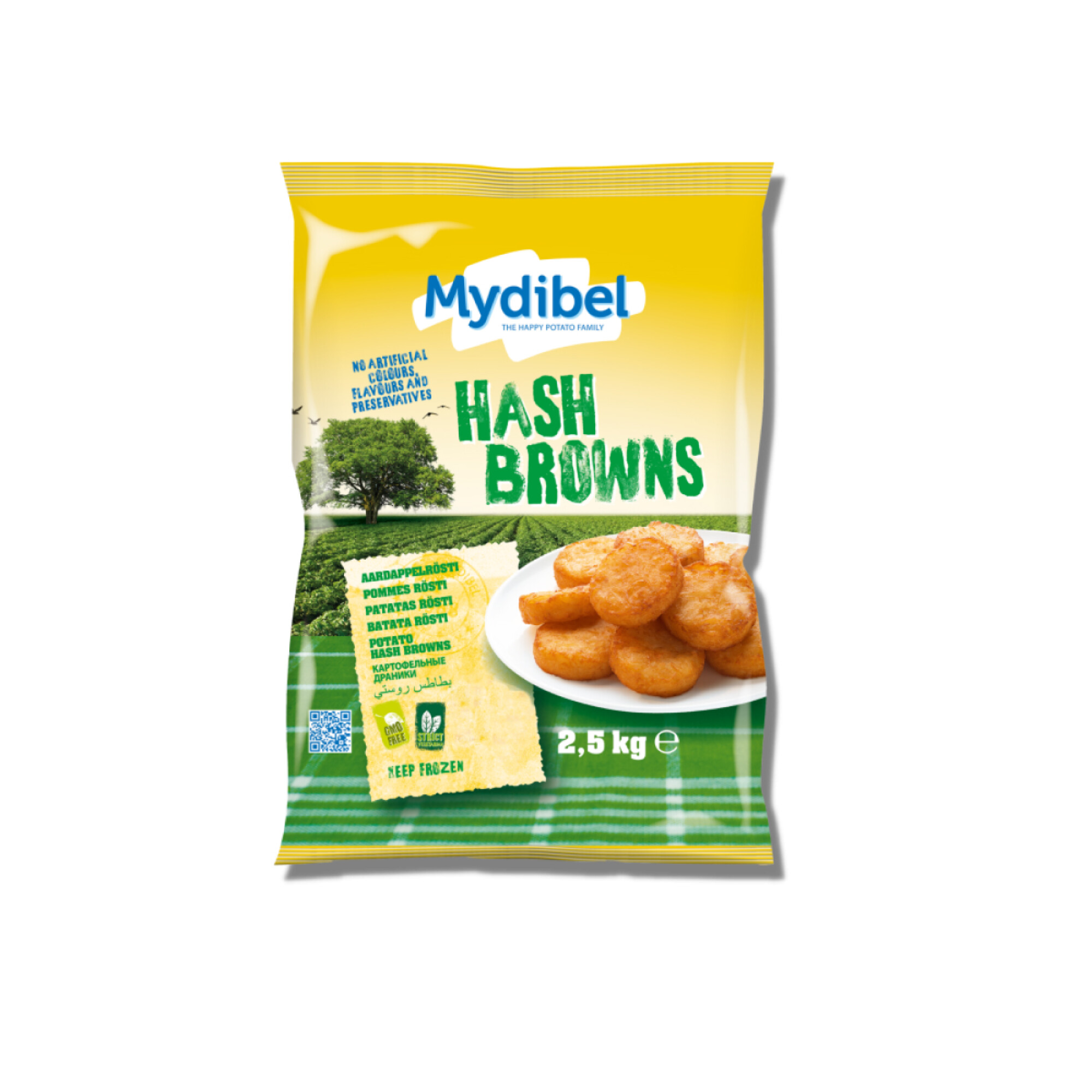 Papas Rosti Redonda Mydibel (hash Browns) - 2,5 Kg — Artico congelados