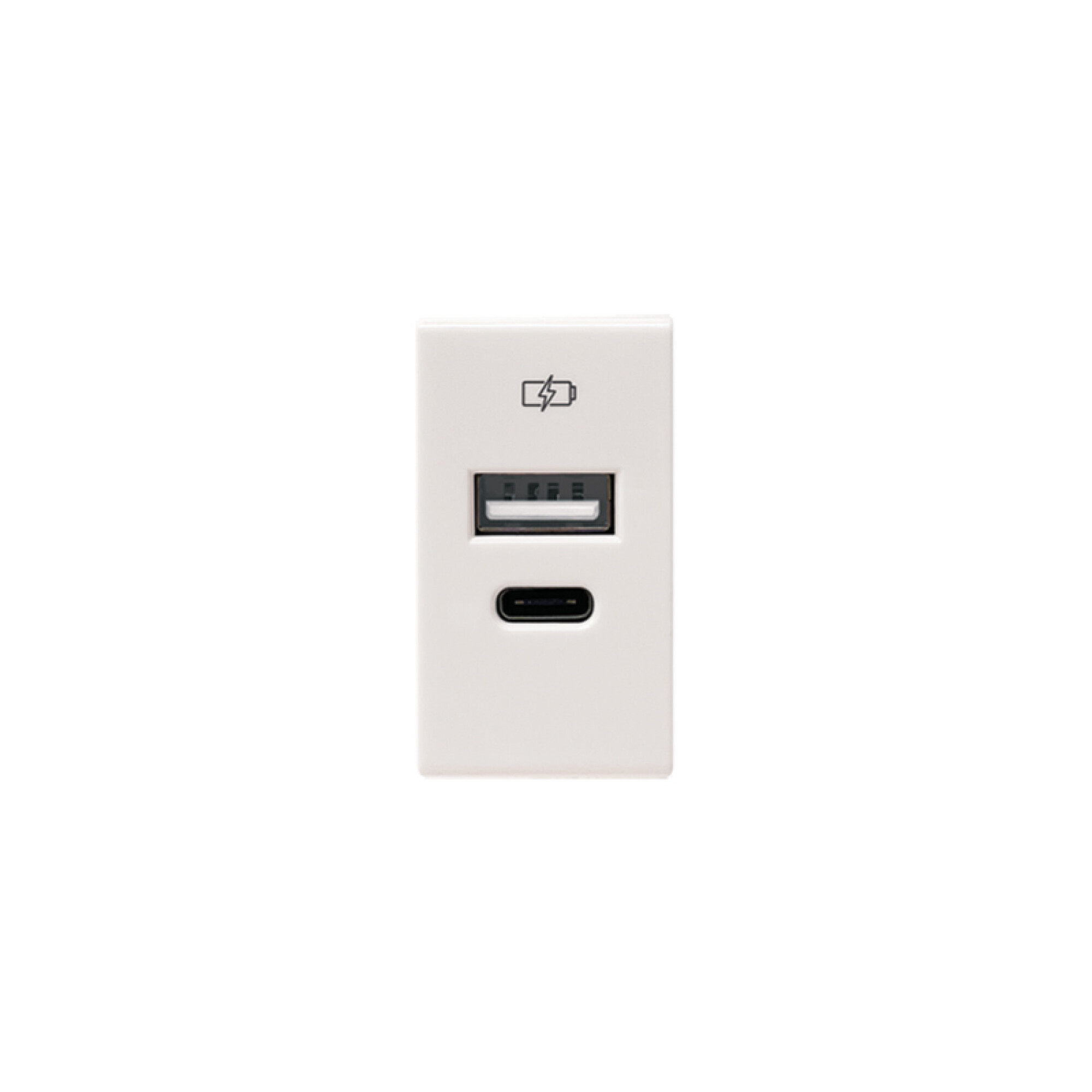 Módulo cargador USB A+C 3A 1 blanco - C57930 — Fivisa