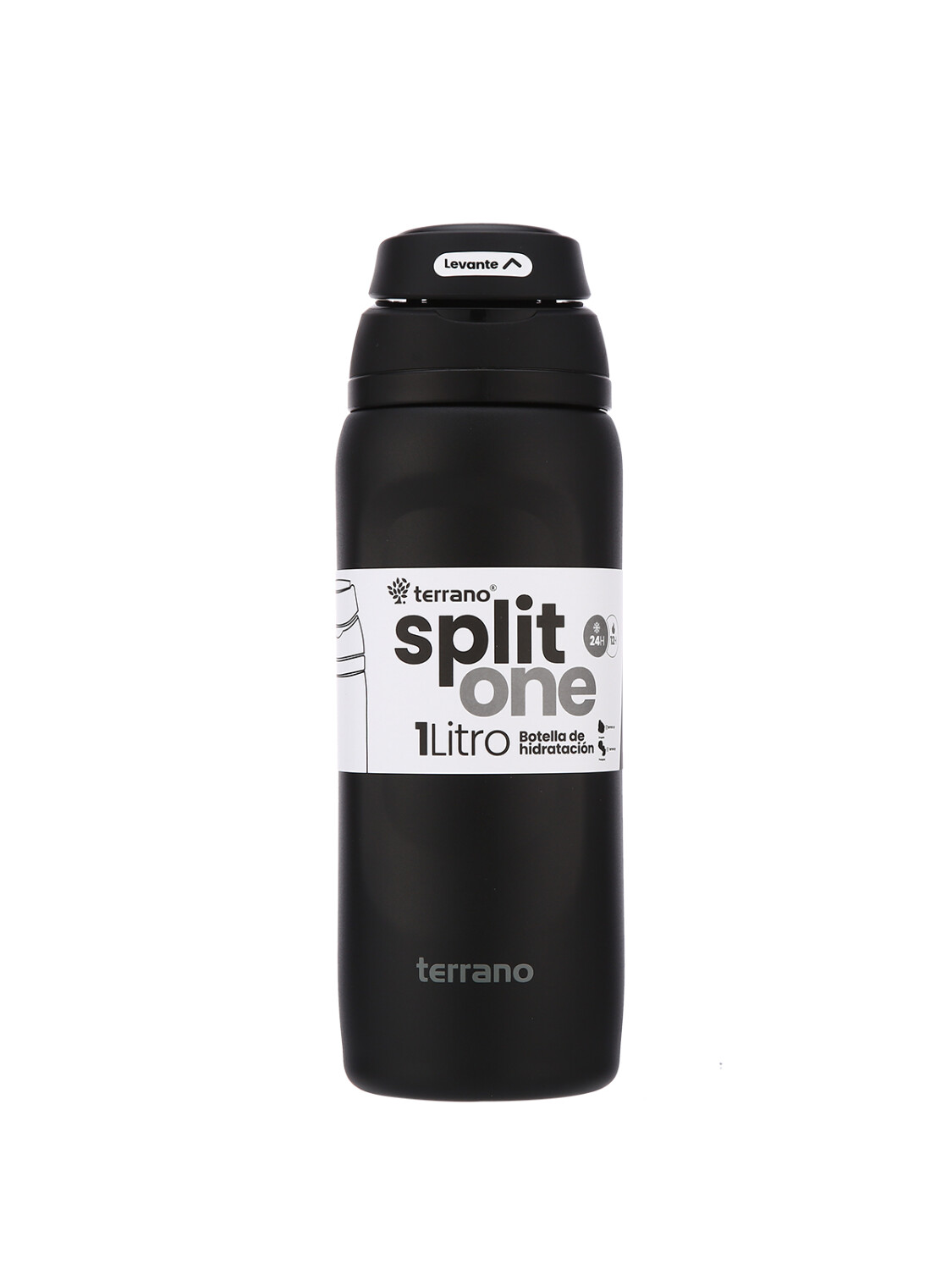BOTELLA TERMICA SPLIT ONE POP UP 1LT. - Negro — Terrano