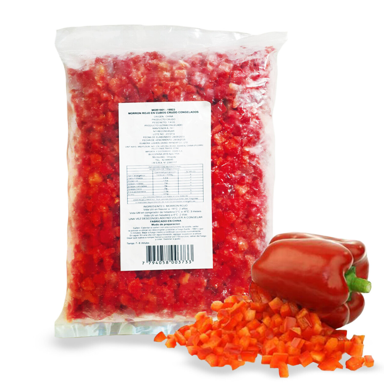 MORRON 1KG — Hola Congelados