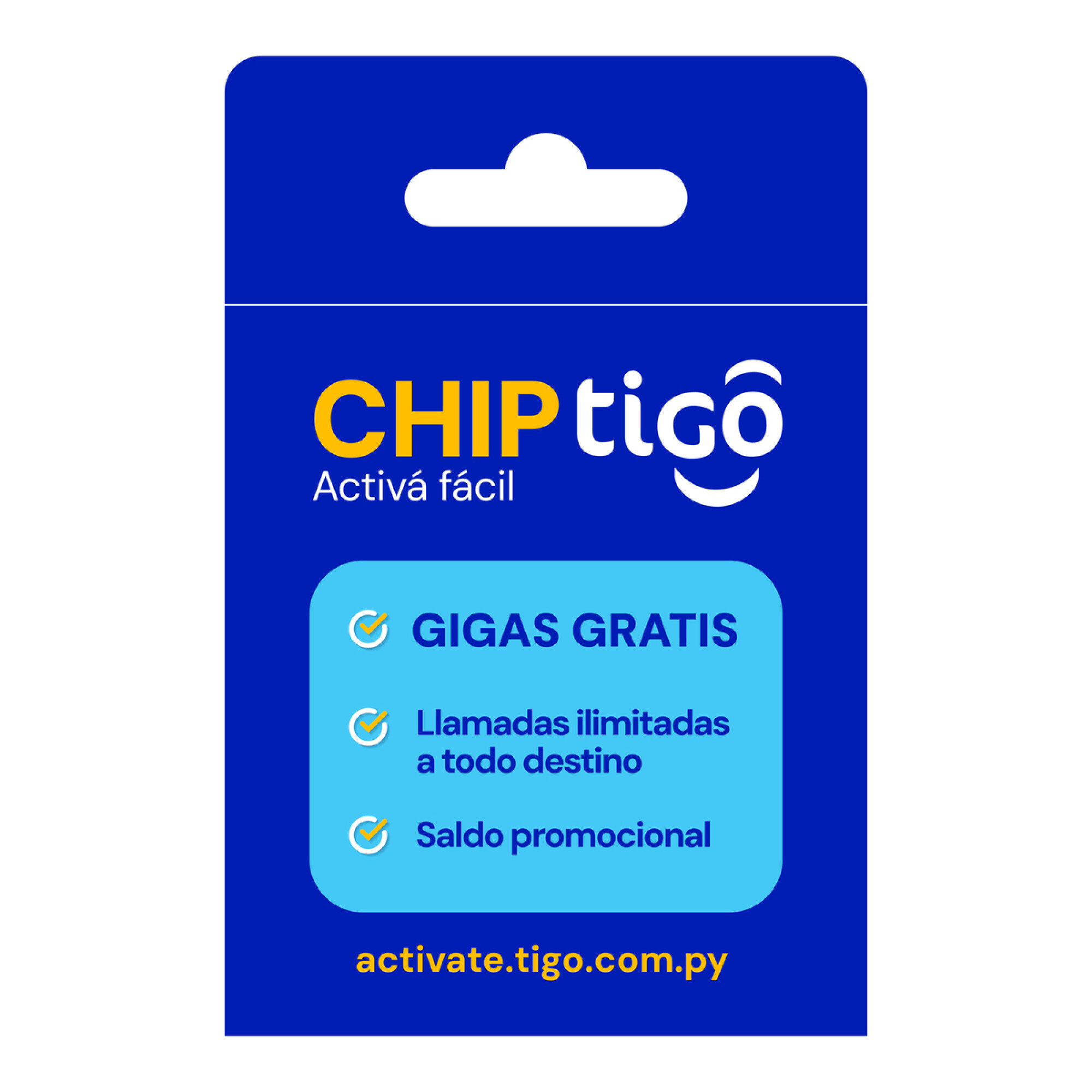 TIGO CHIP AUTO ACTIVABLE — Farmacenter