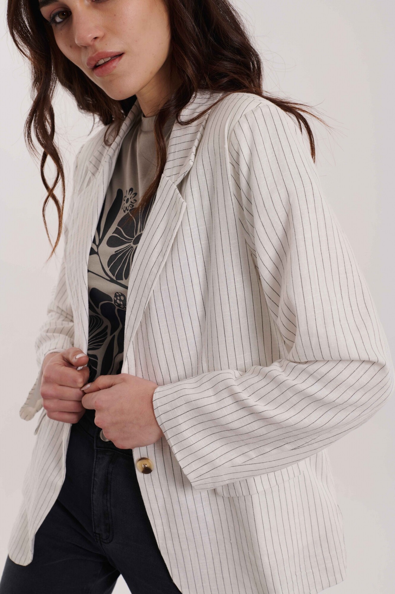 BLAZER AMANDA - BLANCO RAYAS — Minot