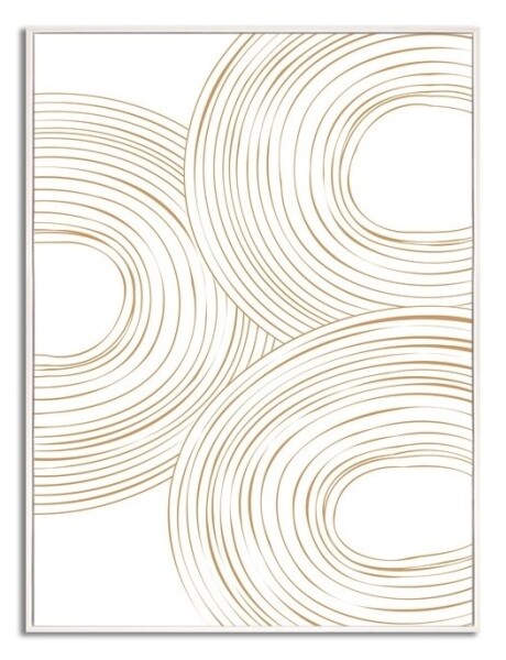 CUADRO CANVAS 30x40cm MARCO FIGURAS BEIGE 1 — Deco Hogar
