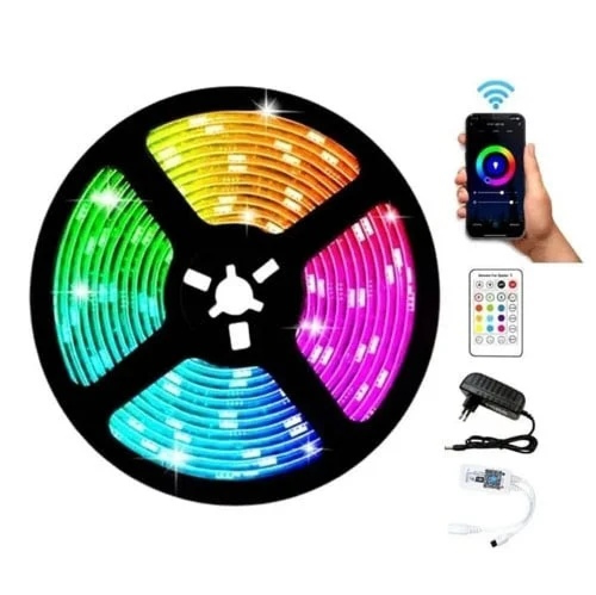 Tira Led Rgb Smart Control Por App Bluetooth 5 Metros — Palacio de la ...
