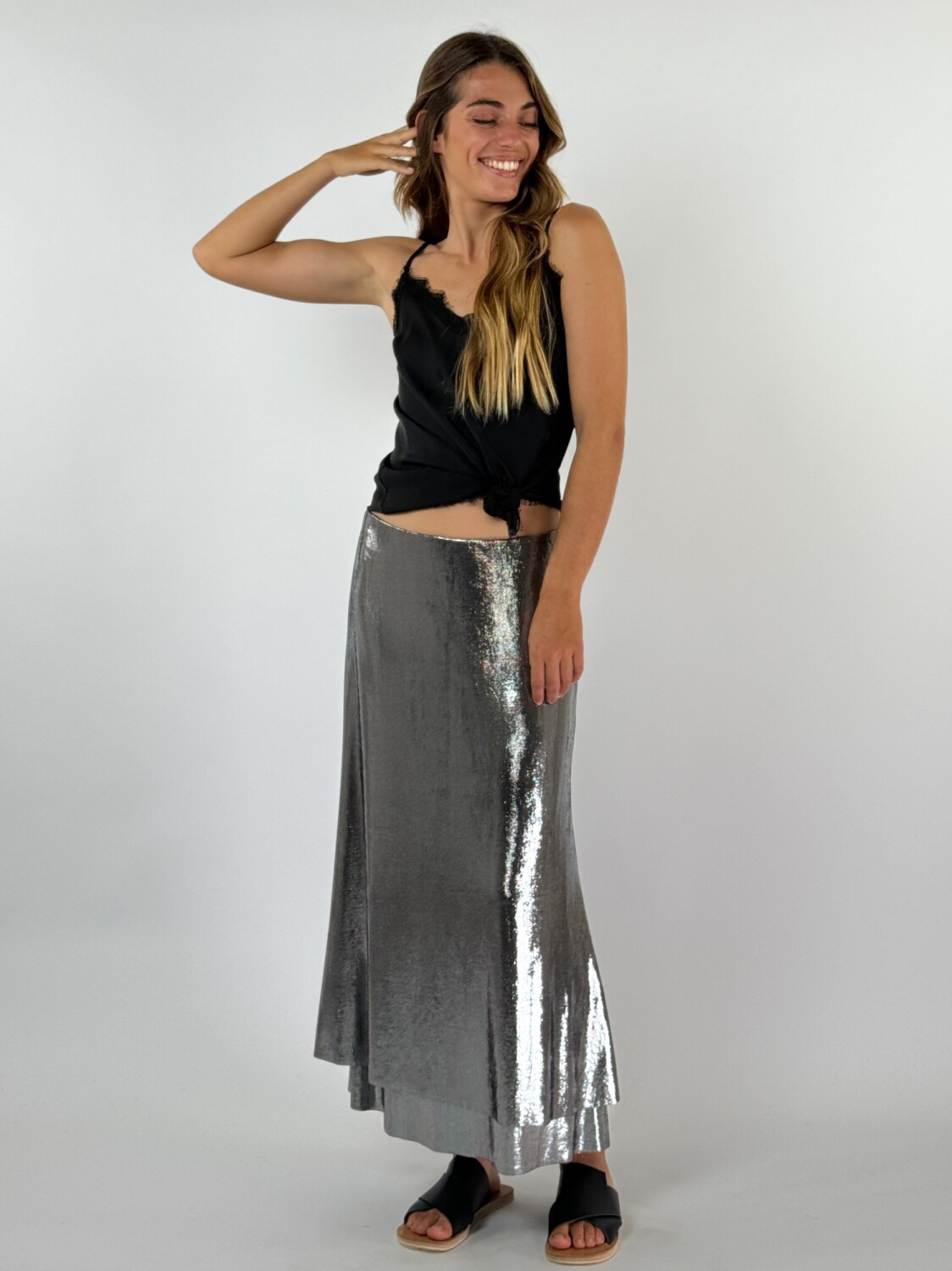 POLLERA ZORYA - GRAFITO — Panthai