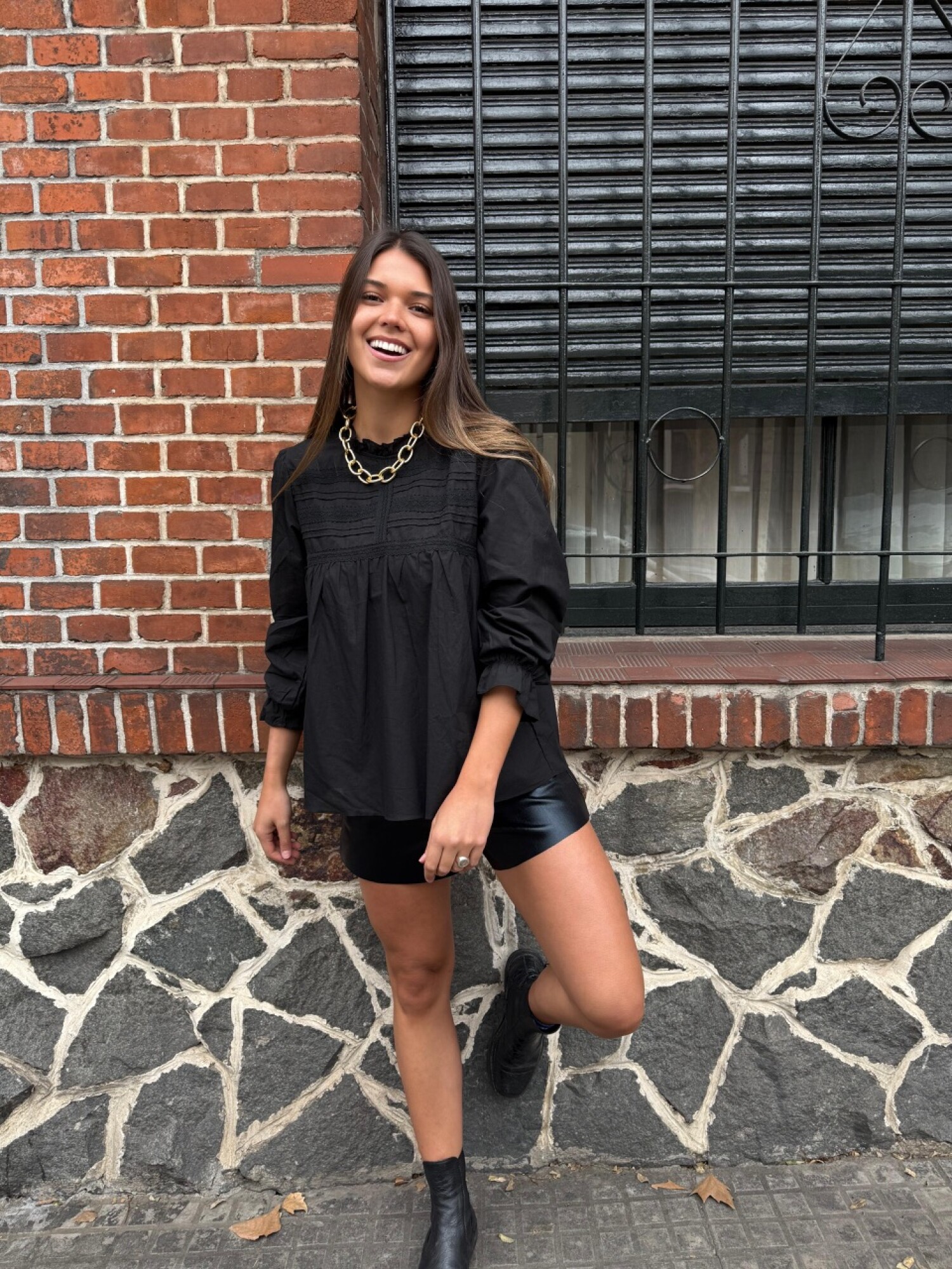 Camisa Agustina - negro — Bianca Store