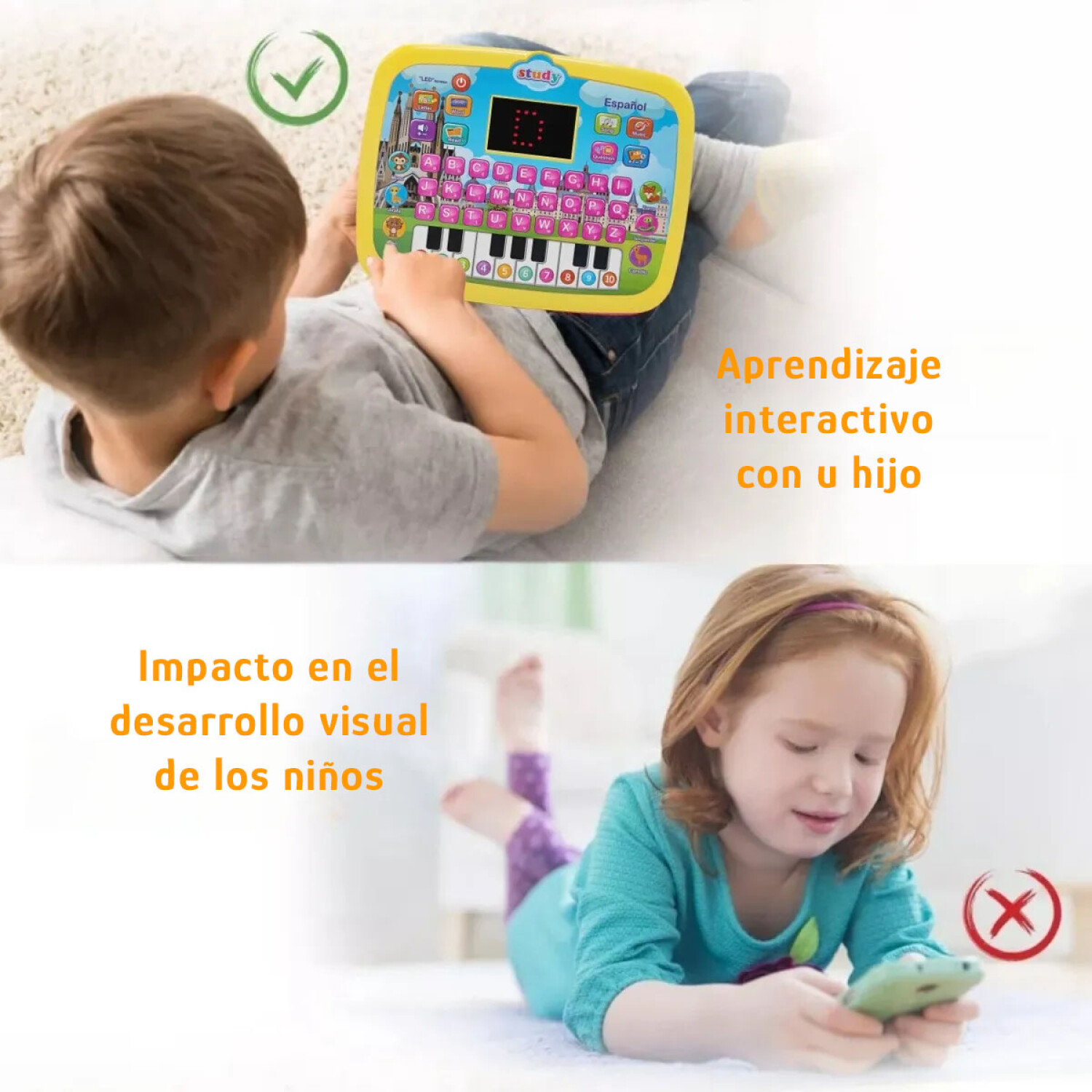Computadora Educativa Infantil Español Con Sonidos Y Juegos - Amarillo ...