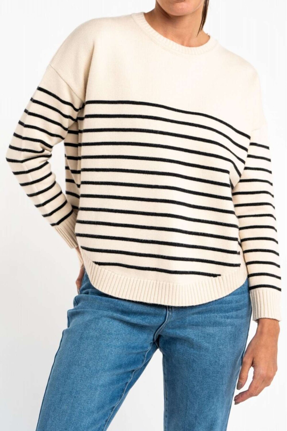 Sweater Rayado - Negro — Tienda Soy Santander