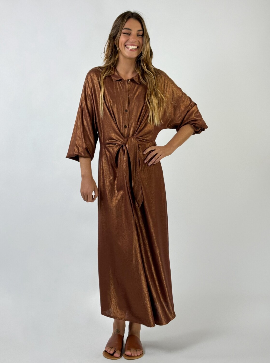 VESTIDO COGNAC - COBRE — Panthai