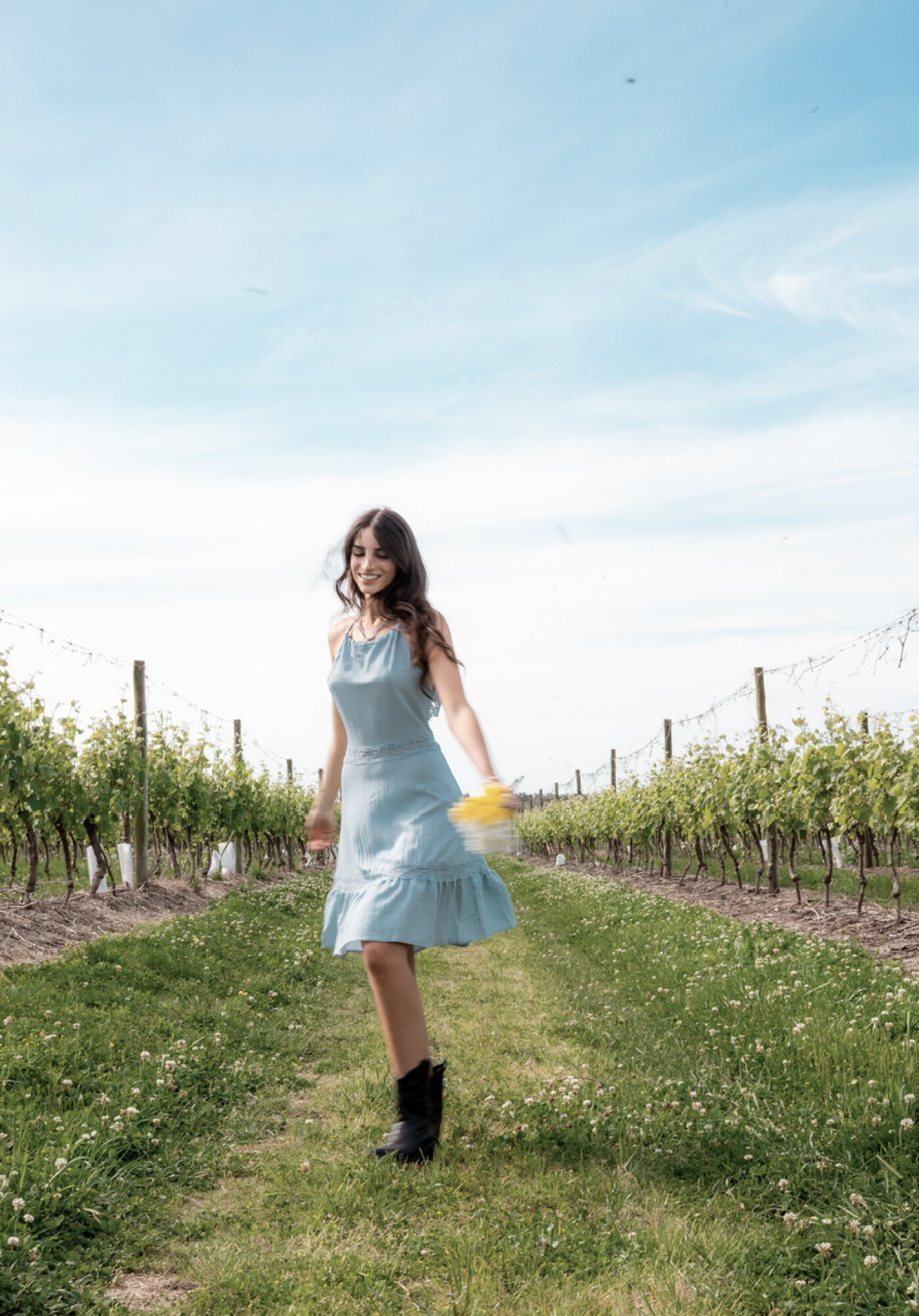 Vestido Amanda - celeste — Bianca Store