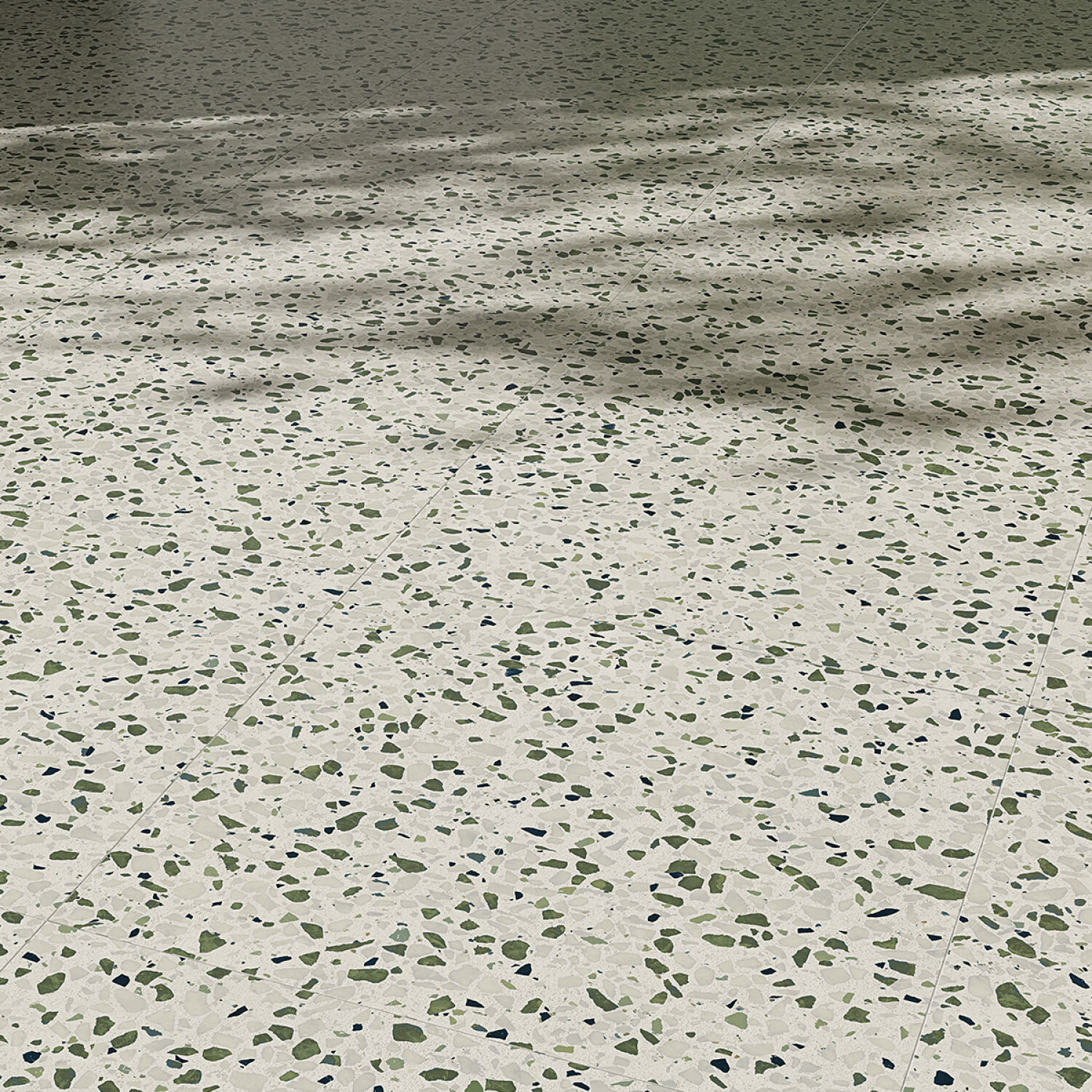 Porcelanato verde mate Tipo Terrazo 60x60Cm piso pared — Acher Cerámicas