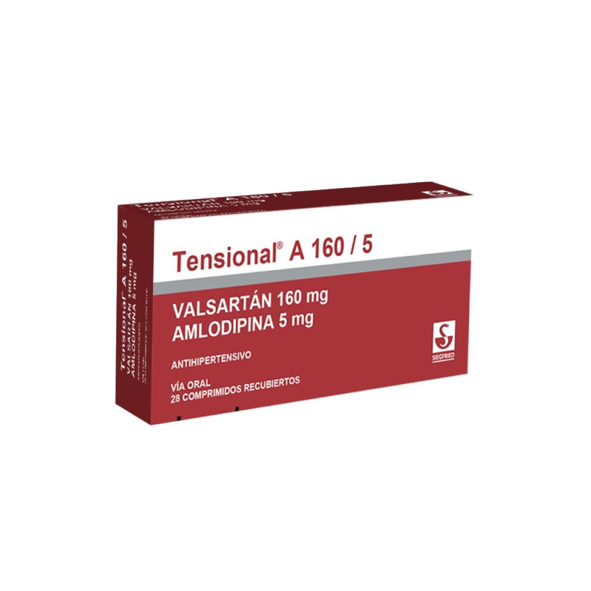 TENSIONAL A 160/5 MG. CJ X 28 COMP. REC. — Farmacenter