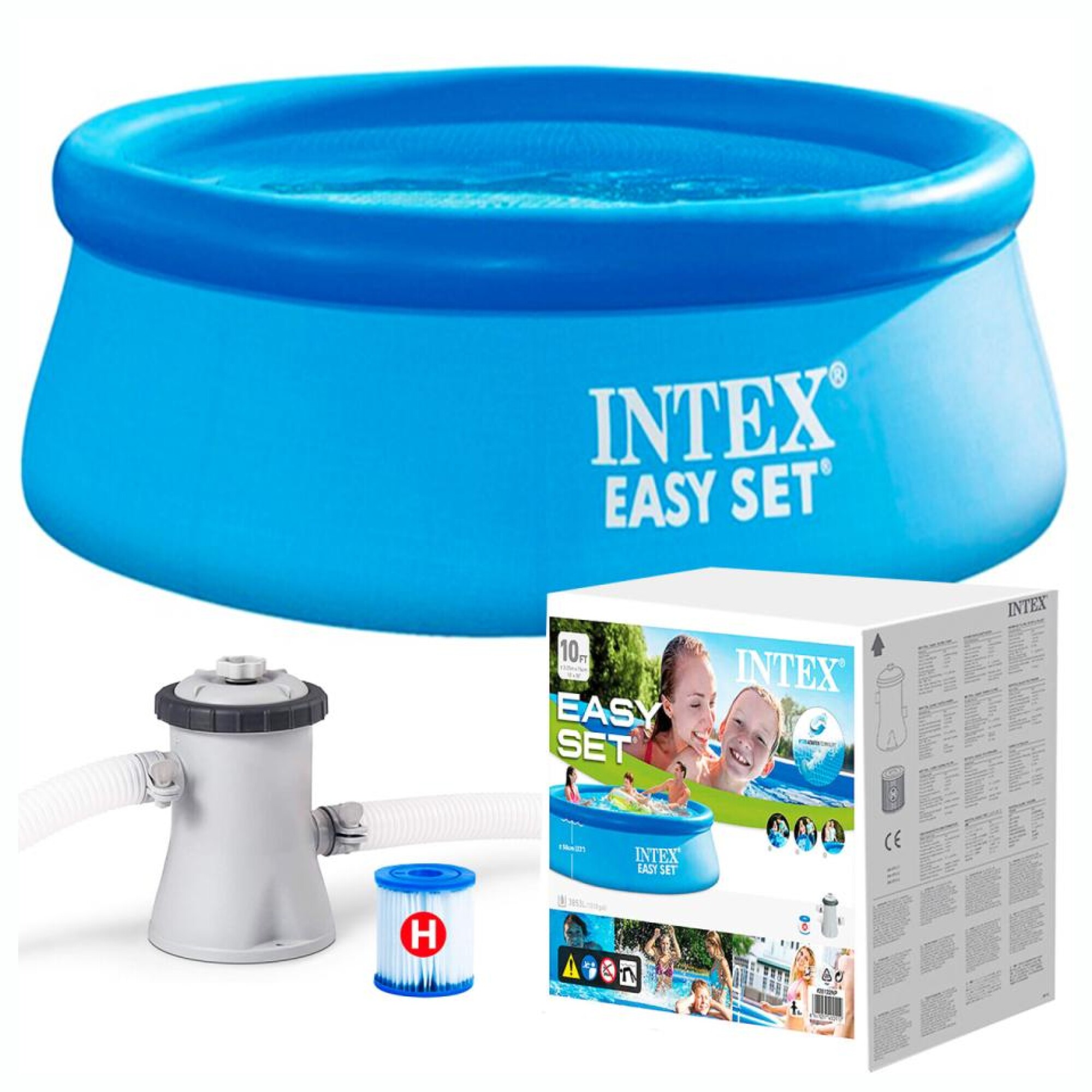 Piscina Inflable INTEX Easy Set Capacidad 3853Lts Con Filtro — AMV Store