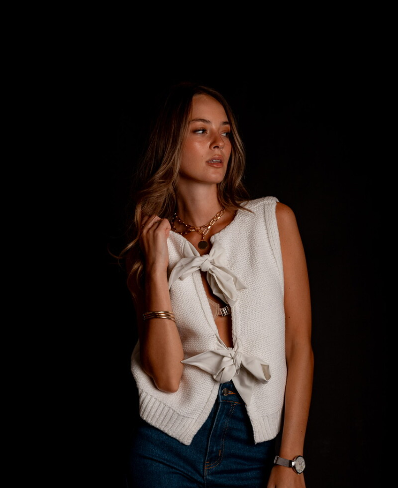 Chaleco Valery (PRE VENTA) - blanco — Bianca Store