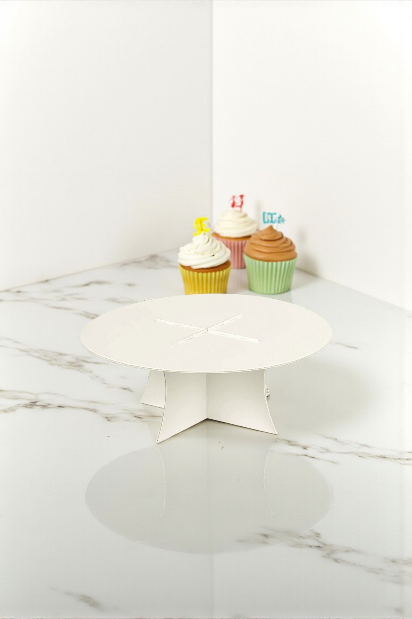 Porta cupcake 1p 27x10 cm. (base x altura) - BLANCO — PaperPack