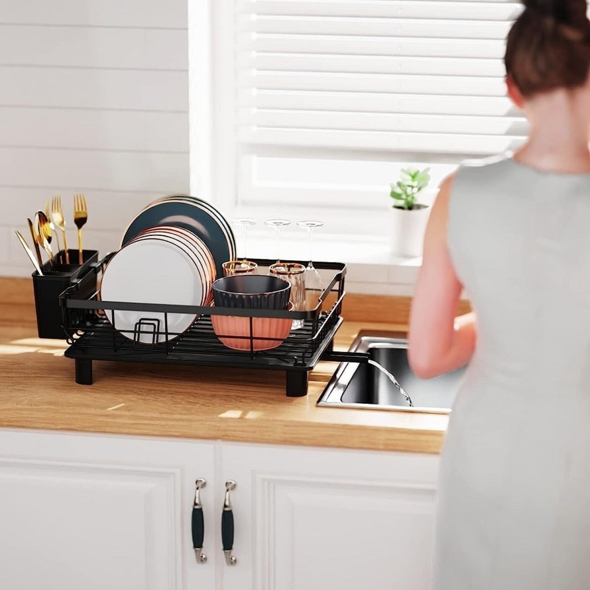 Escurridor seca platos con bandeja — Buho Store