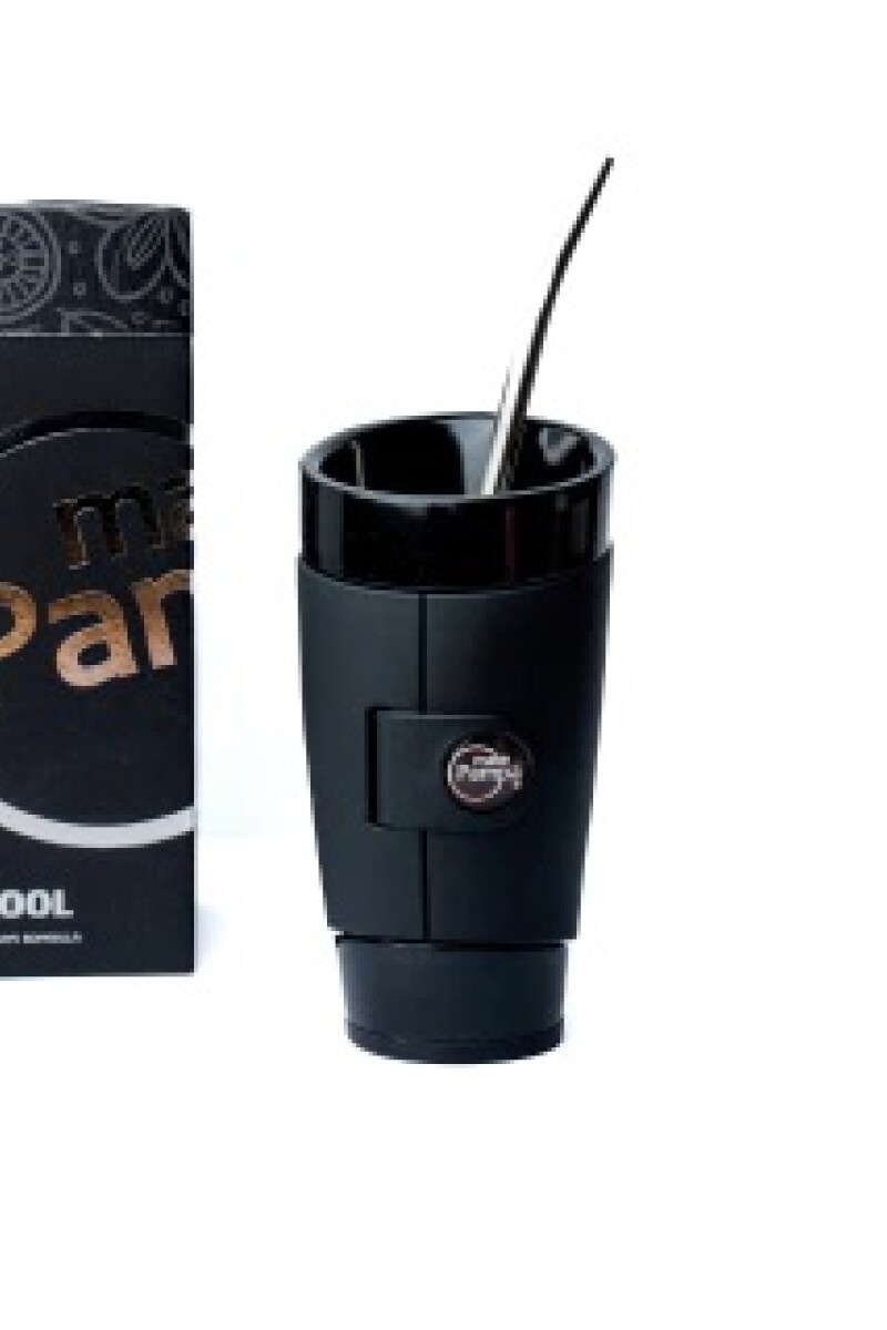 MATE PAMPA GUAMPA CON BOMBILLA - NEGRO — Mate Charrúa