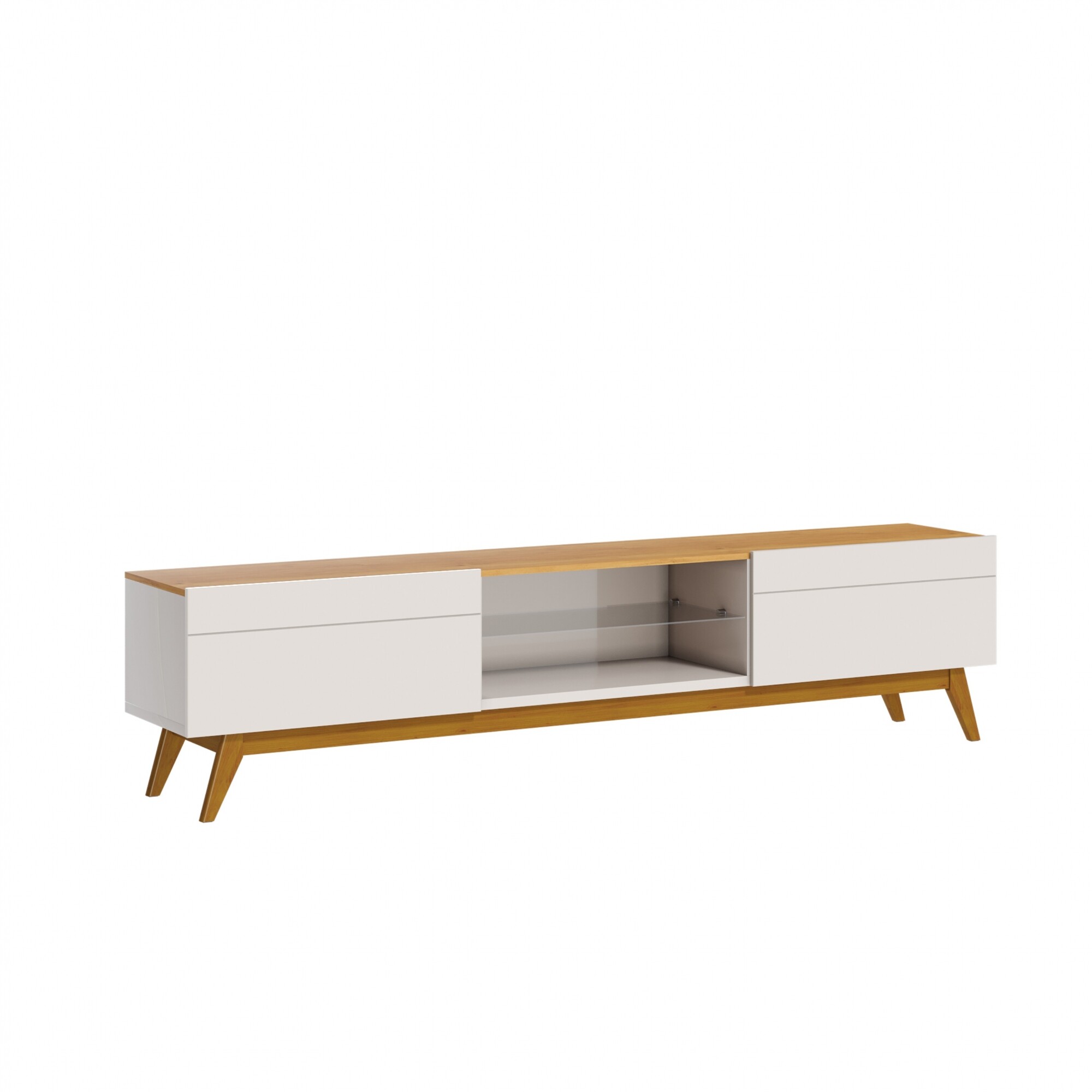 Rack para TV - Classic 1.8 linea Manhattan - Natural/Blanco — Rustico Hogar