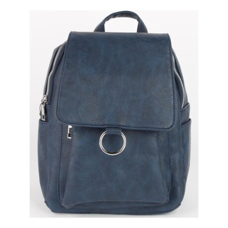Mochila Canva con tapa y argolla - Azul — Electroventas