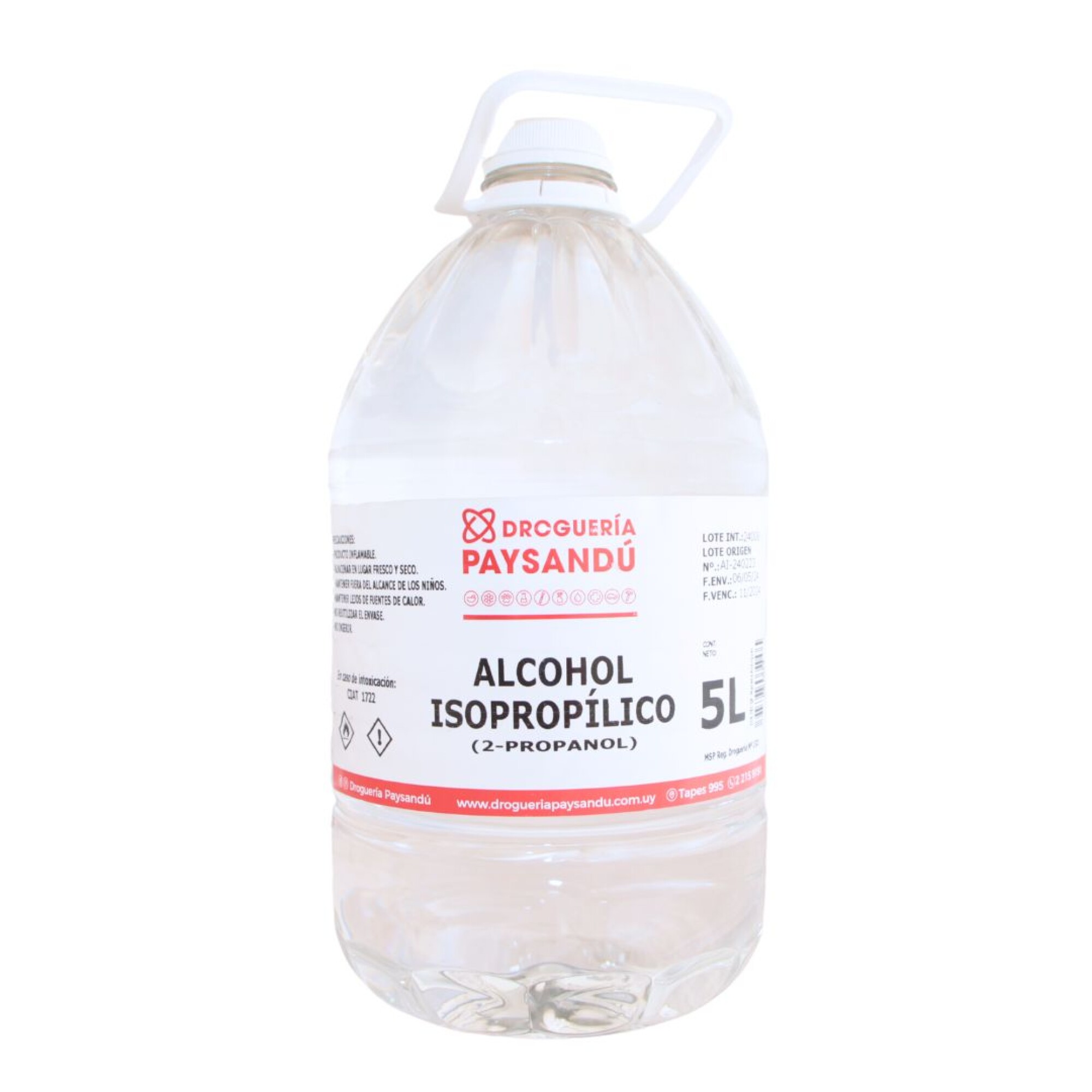 Alcohol Isopropílico - 5 L — Droguería Paysandú