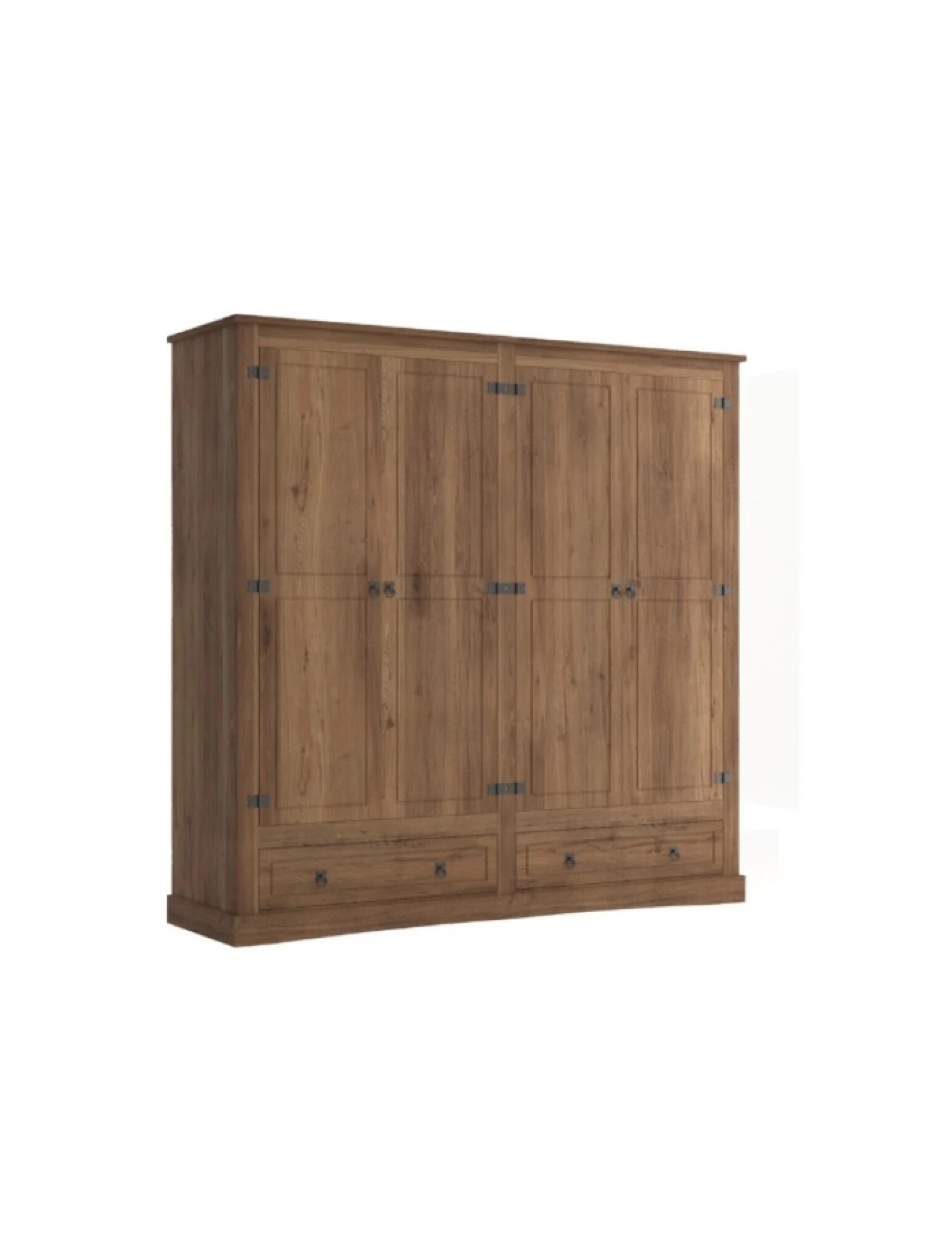 Ropero 4 Puertas 2 Cajones Nogal Recto Línea Mexicana 1781 — Casa ...