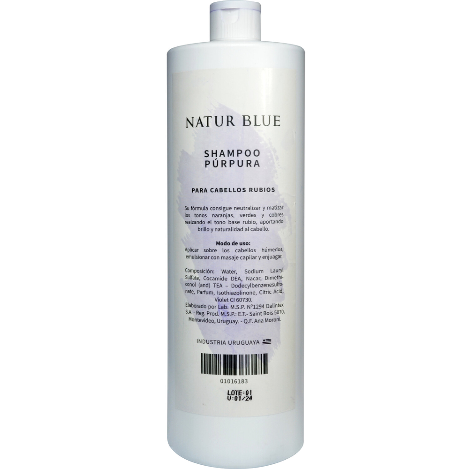 Shampoo Púrpura para Rubios NATUR BLUE - 1 L — Droguería Paysandú